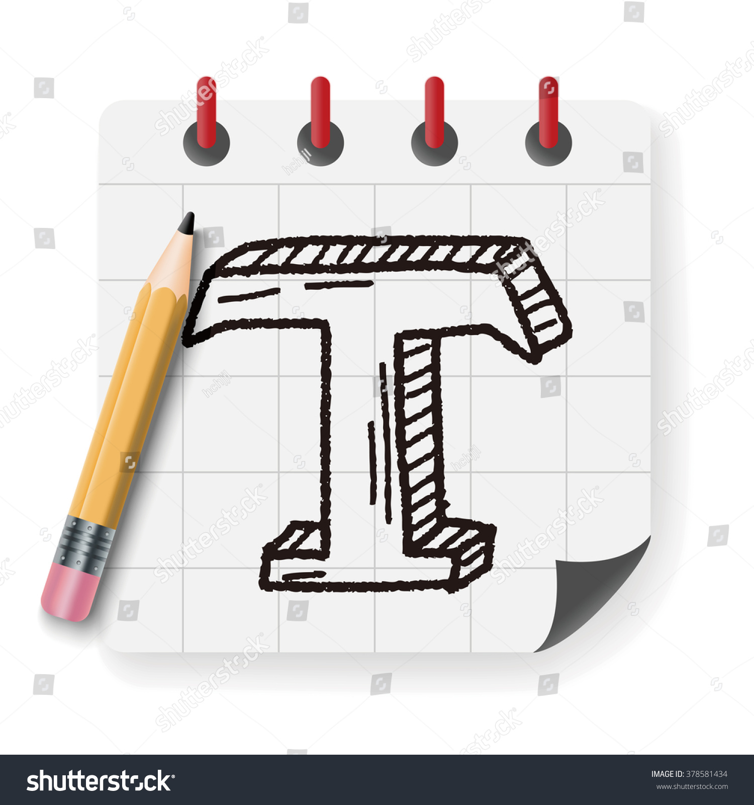 T Doodle Stock Vector (Royalty Free) 378581434 | Shutterstock