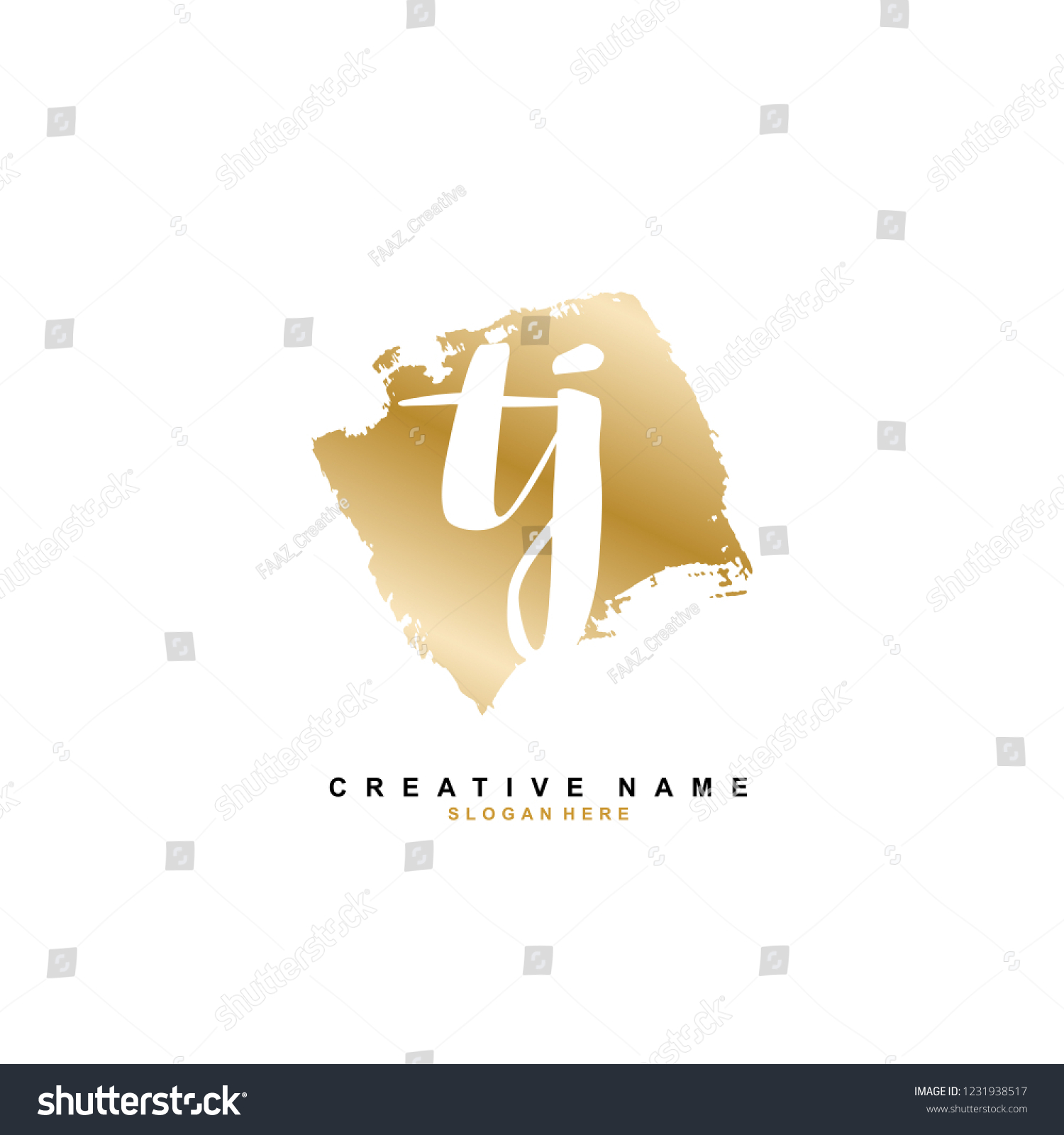 T J Tj Initial Logo Template Stock Vector (Royalty Free) 1231938517 ...