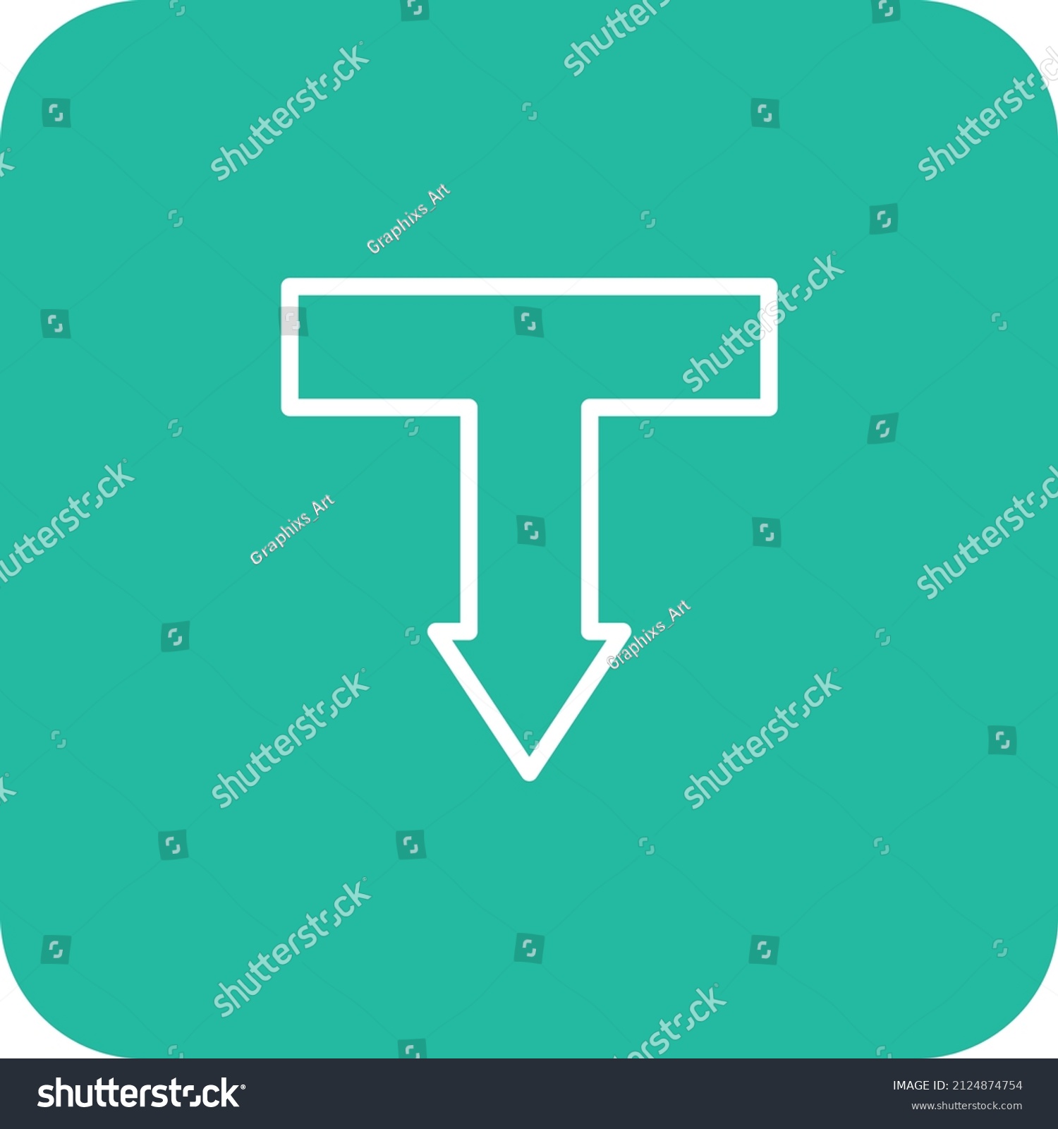 T Junction Vector Icon Design Illustration Stock Vector (Royalty Free ...
