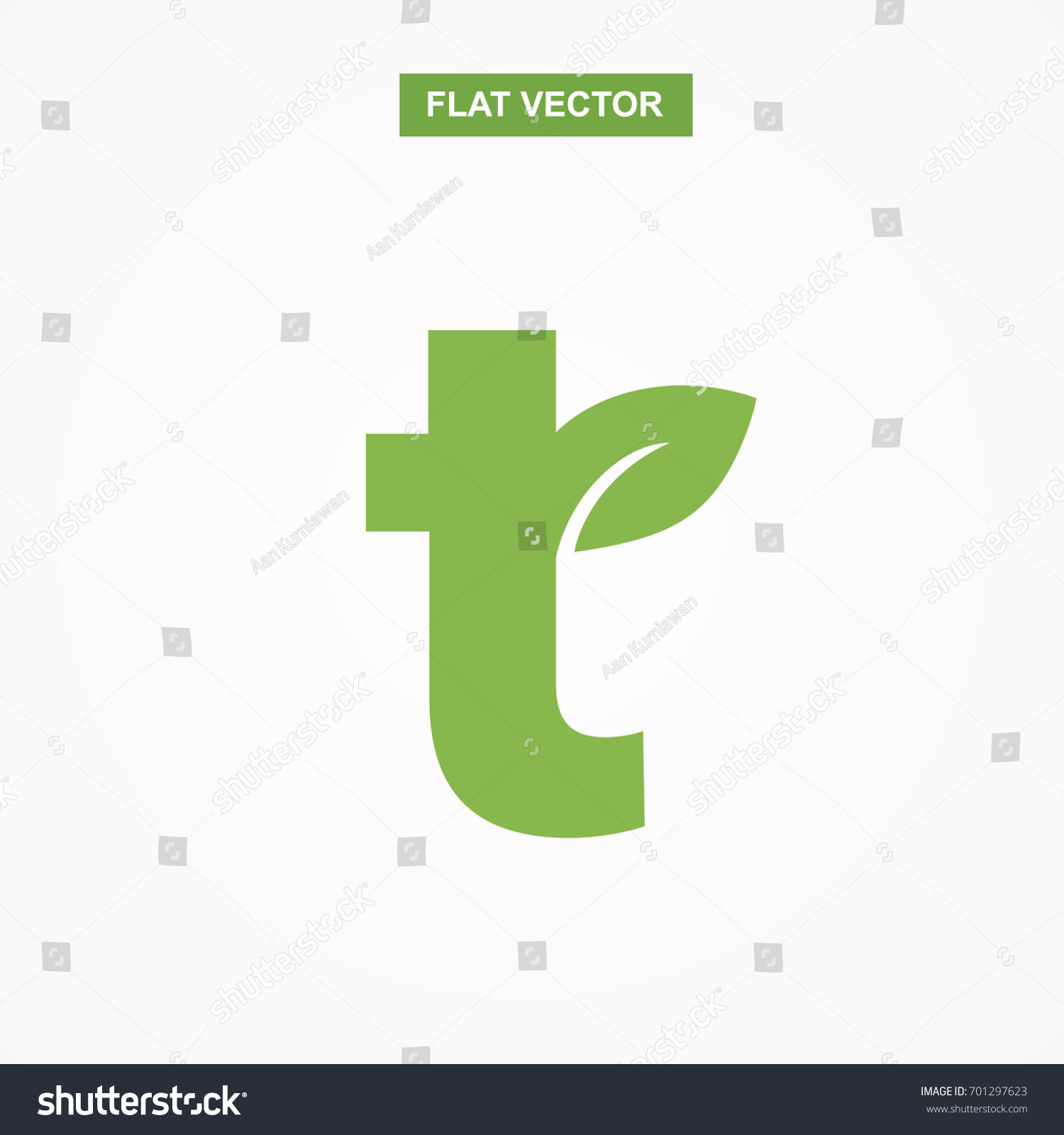 Vektor Stok logo huruf t rata dengan template (Tanpa Royalti) 701297623 ...