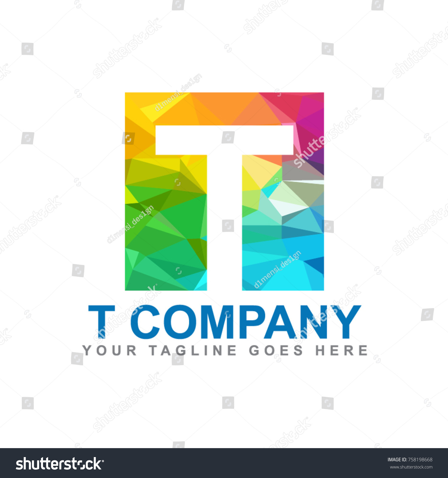 T Letter Logo Design Vector Template Stock Vector (Royalty Free ...