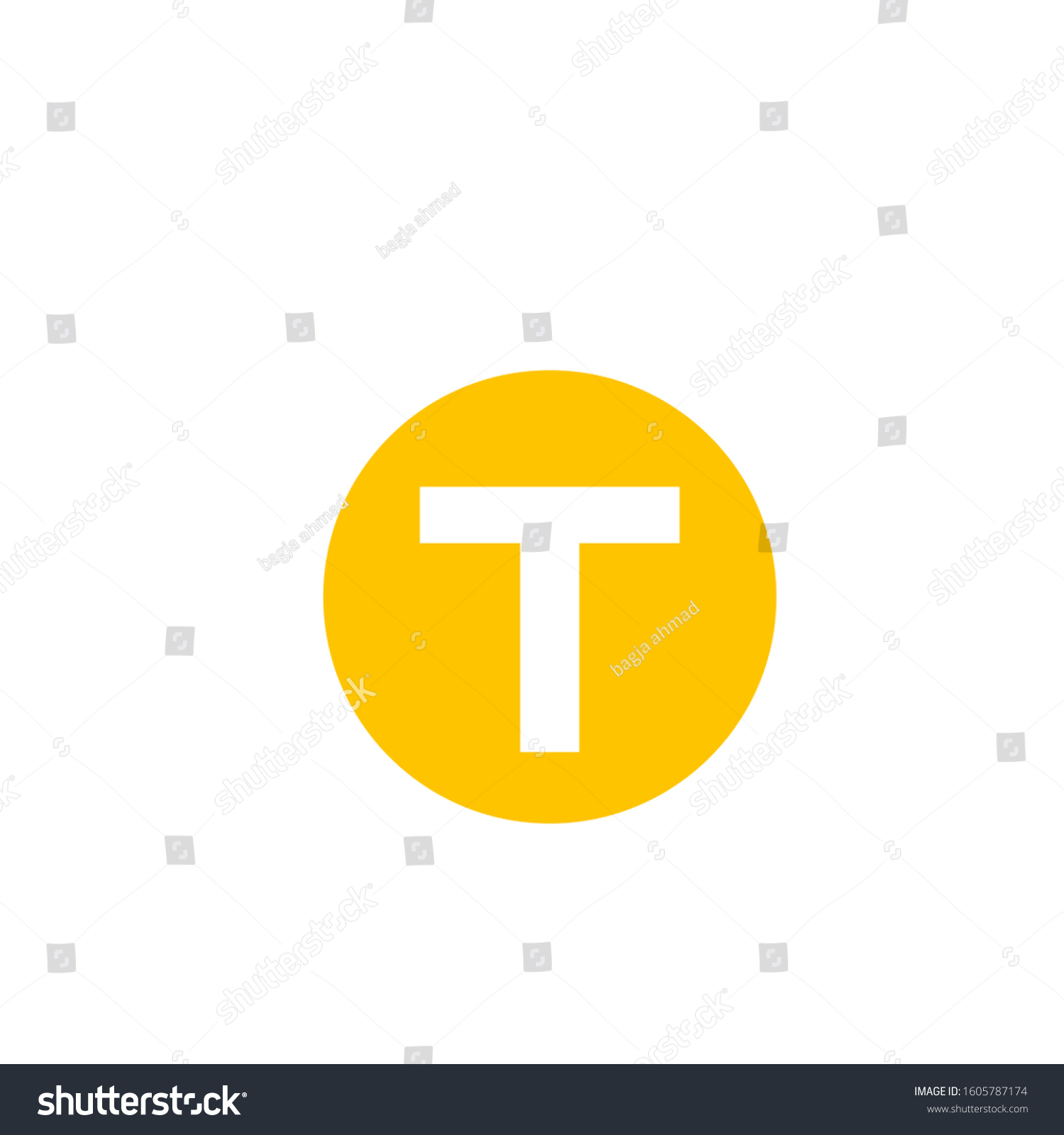 T Logo Design Simple Modern Template Stock Vector (Royalty Free ...