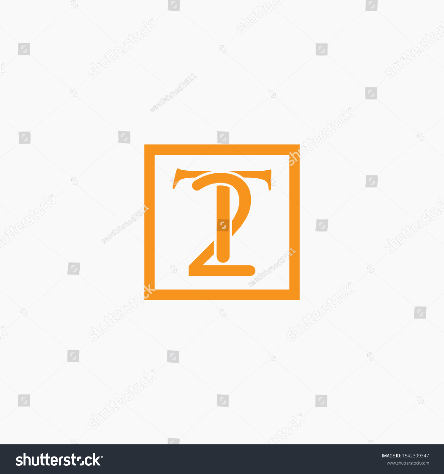 T2 Logo Design Template Full Vector: vector de stock (libre de regalías ...