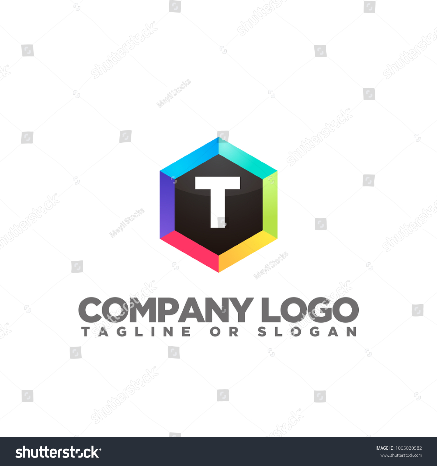 T Logo Modern Template Stock Vector (Royalty Free) 1065020582 ...