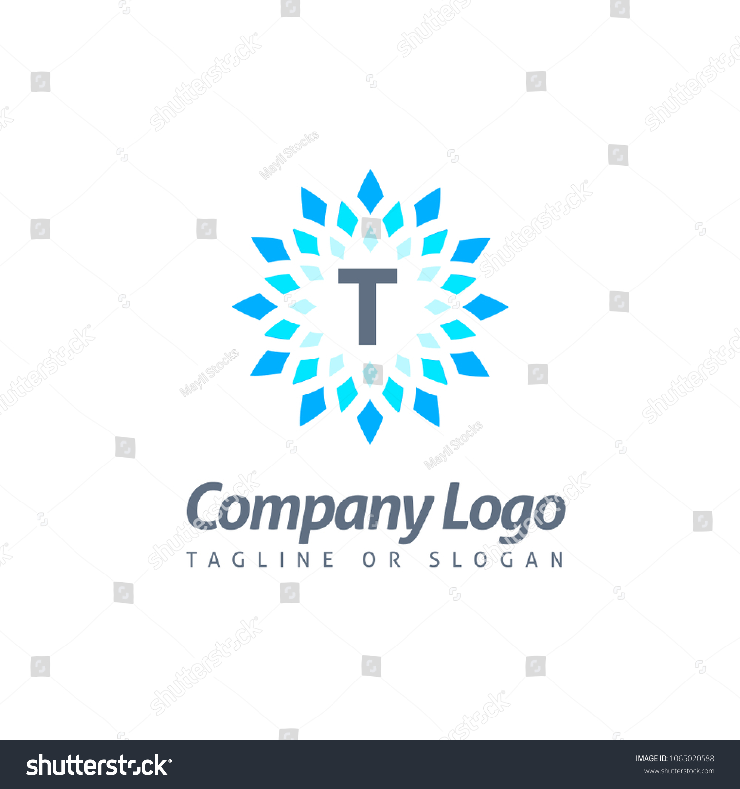 T Logo Modern Template Stock Vector (Royalty Free) 1065020588 ...