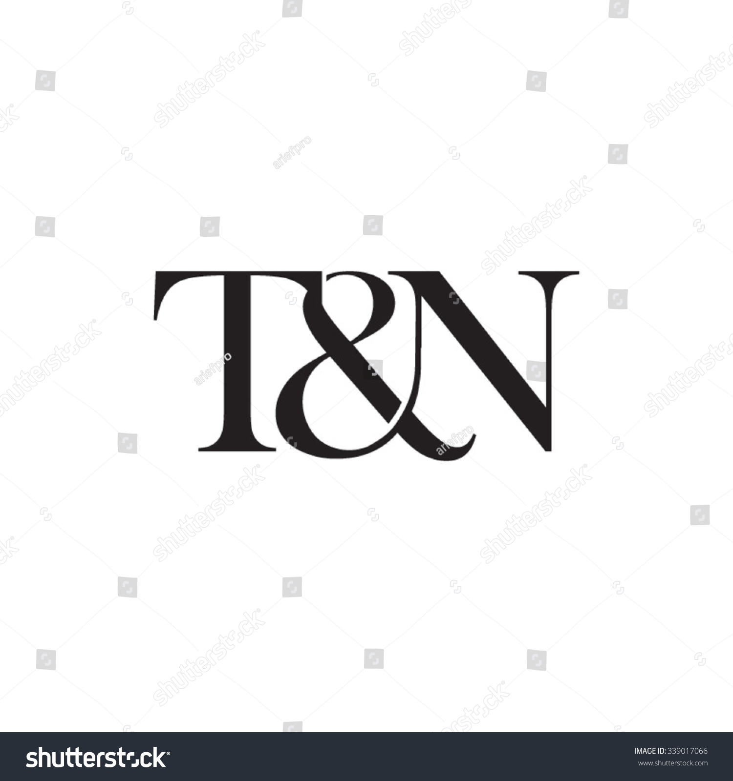Tn Initial Logo Ampersand Monogram Logo: vector de stock (libre de ...