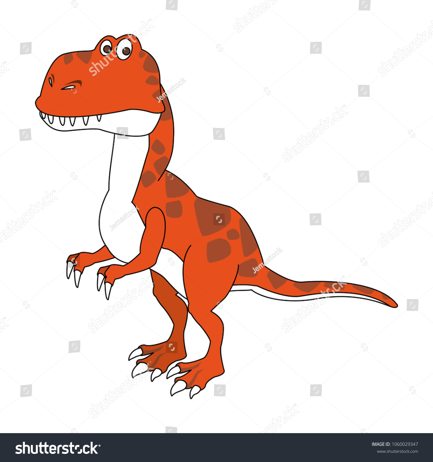 T Rex Cartoon Stock Vector (Royalty Free) 1060029347 | Shutterstock