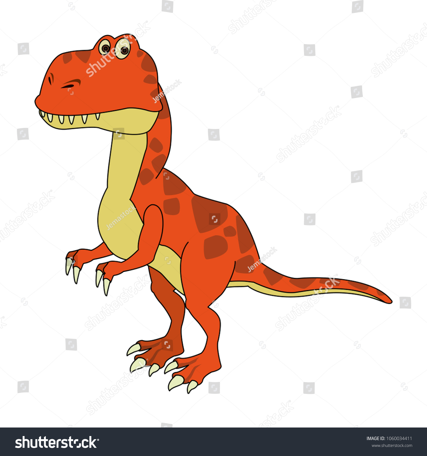 T Rex Cartoon Stock Vector (Royalty Free) 1060034411 | Shutterstock