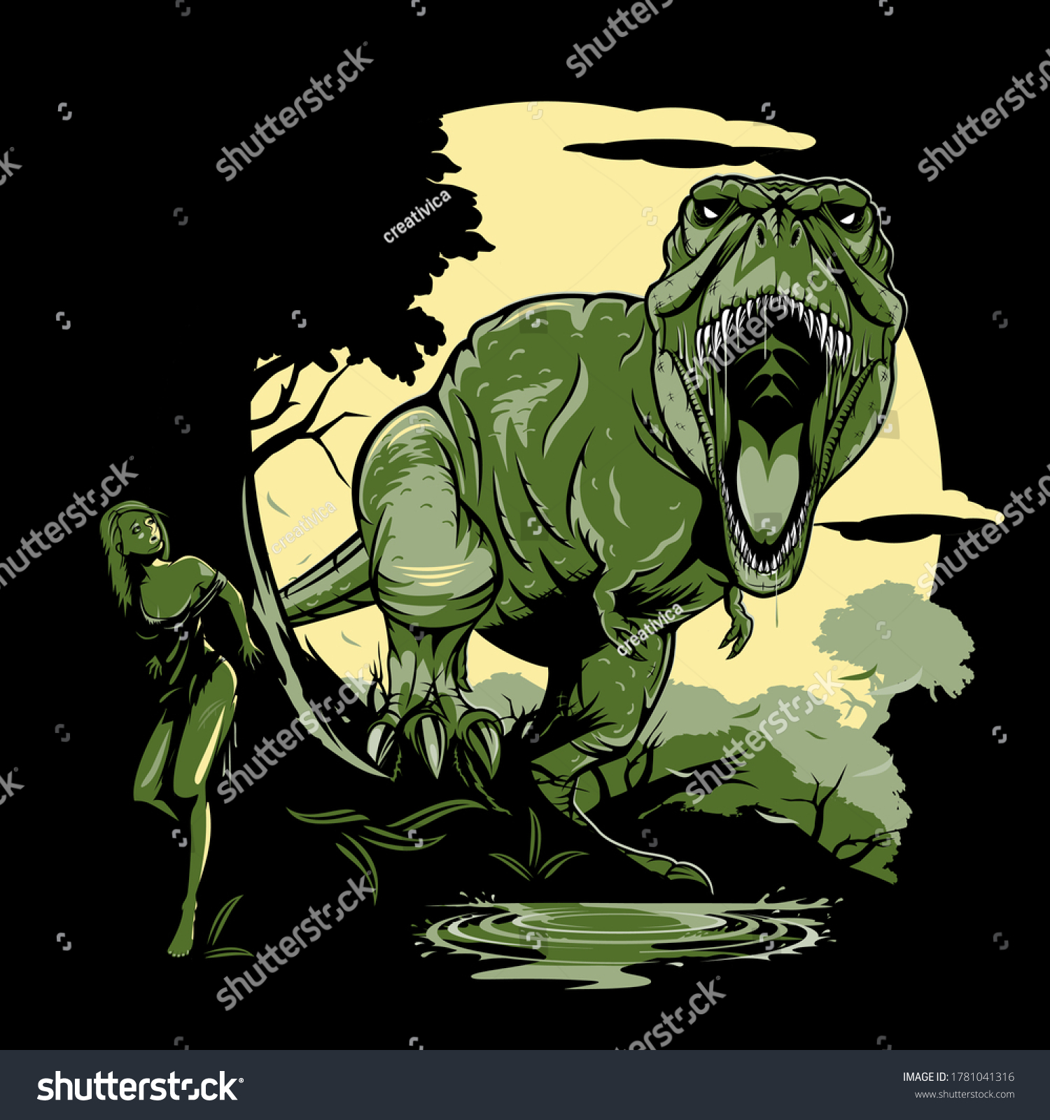 Trex Concept Vector Illustration Multiple Layers Stock Vector (Royalty ...