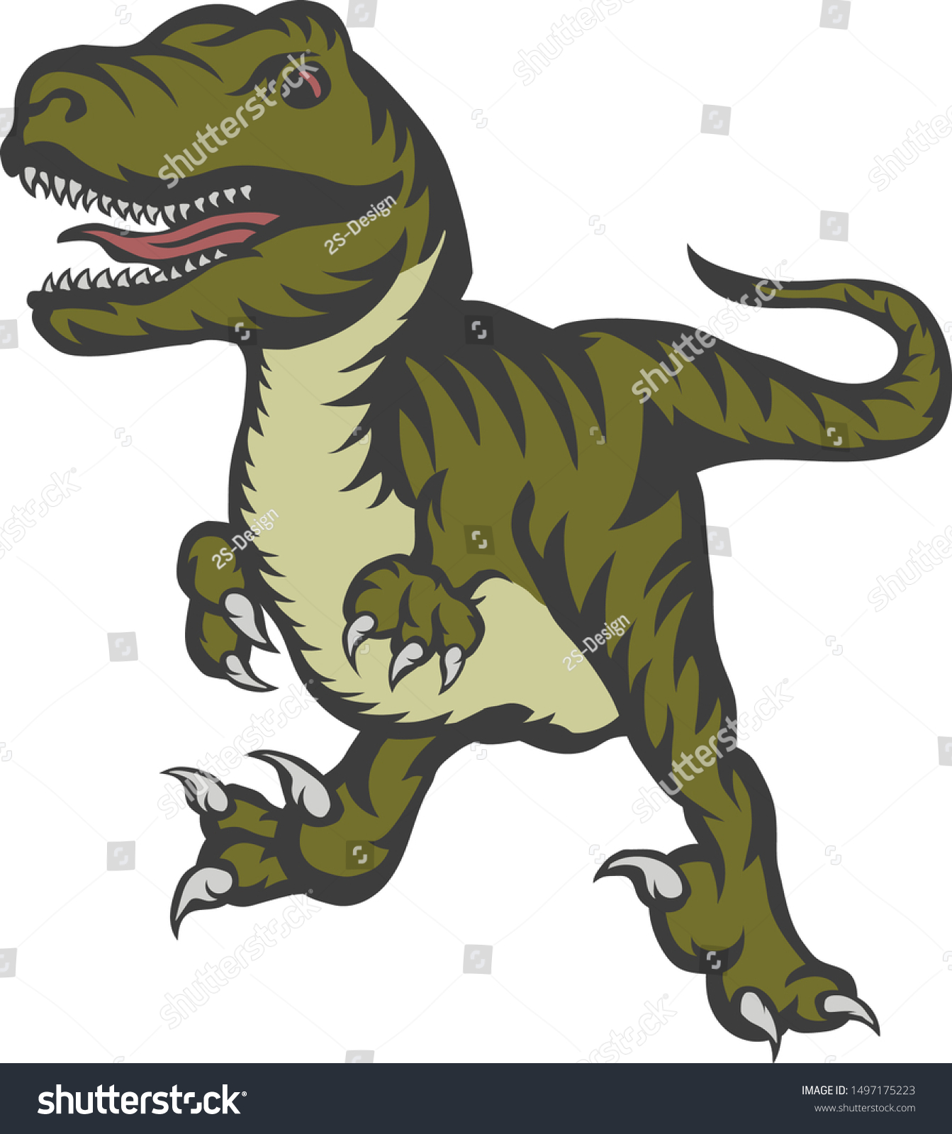 T Rex Dinosaur Illustration Vector Image Stock Vector (Royalty Free ...
