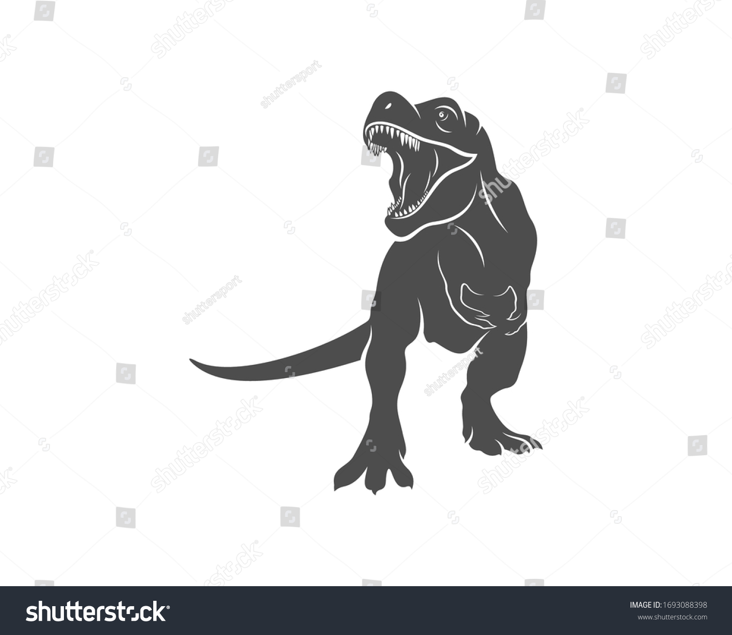 T Rex Logo Design Template Vector Stock Vector (Royalty Free ...