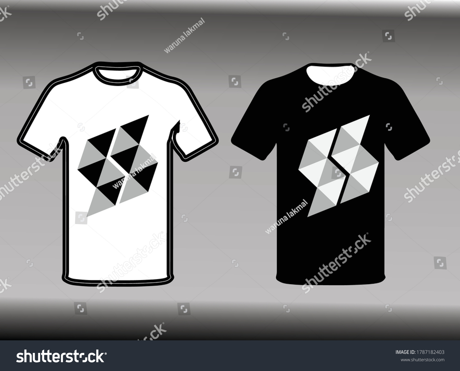T Shirt Design Template Rectangle Shape Stock Vector (Royalty Free ...