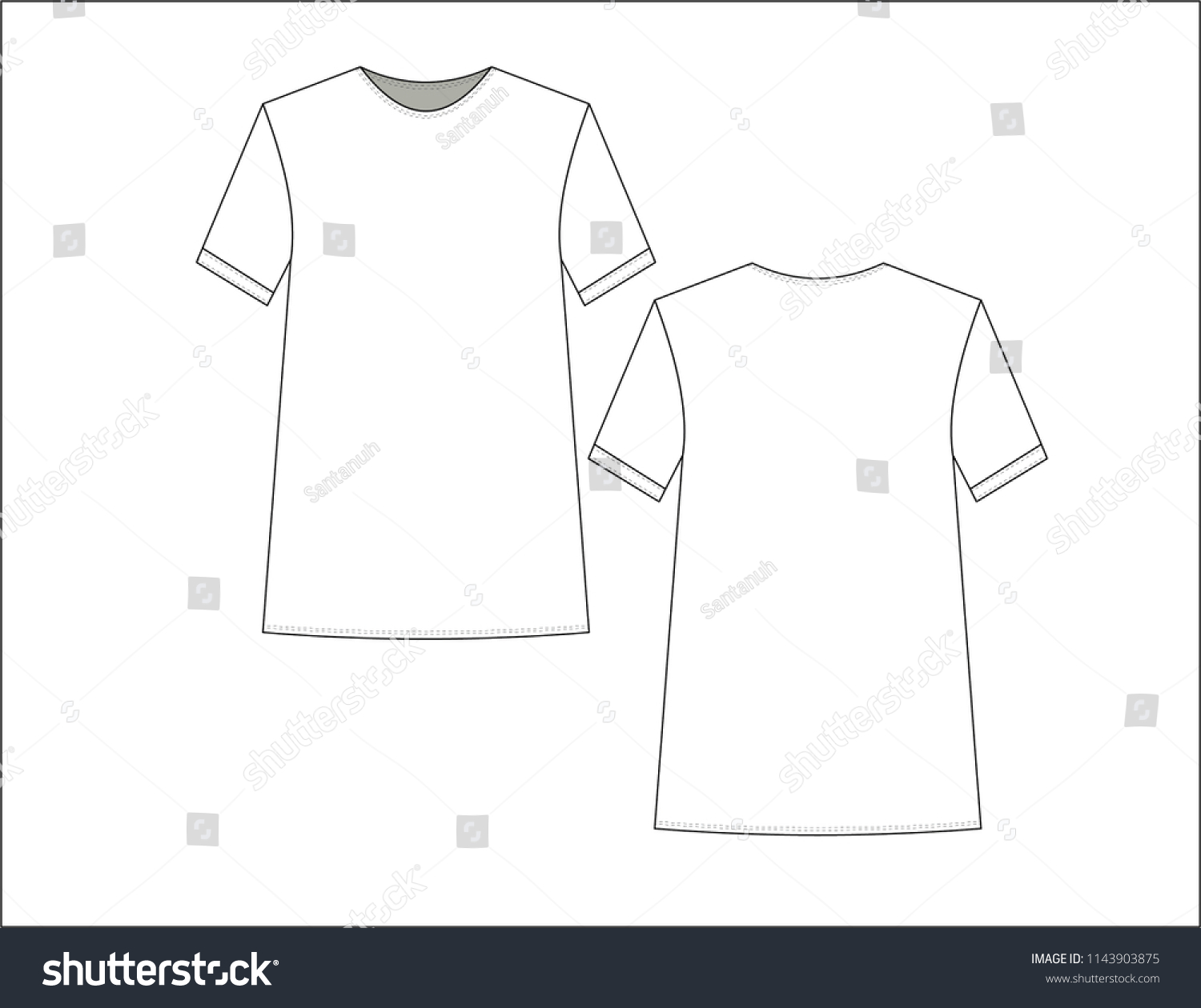 Tshirt Flat Design Stock Vector (Royalty Free) 1143903875