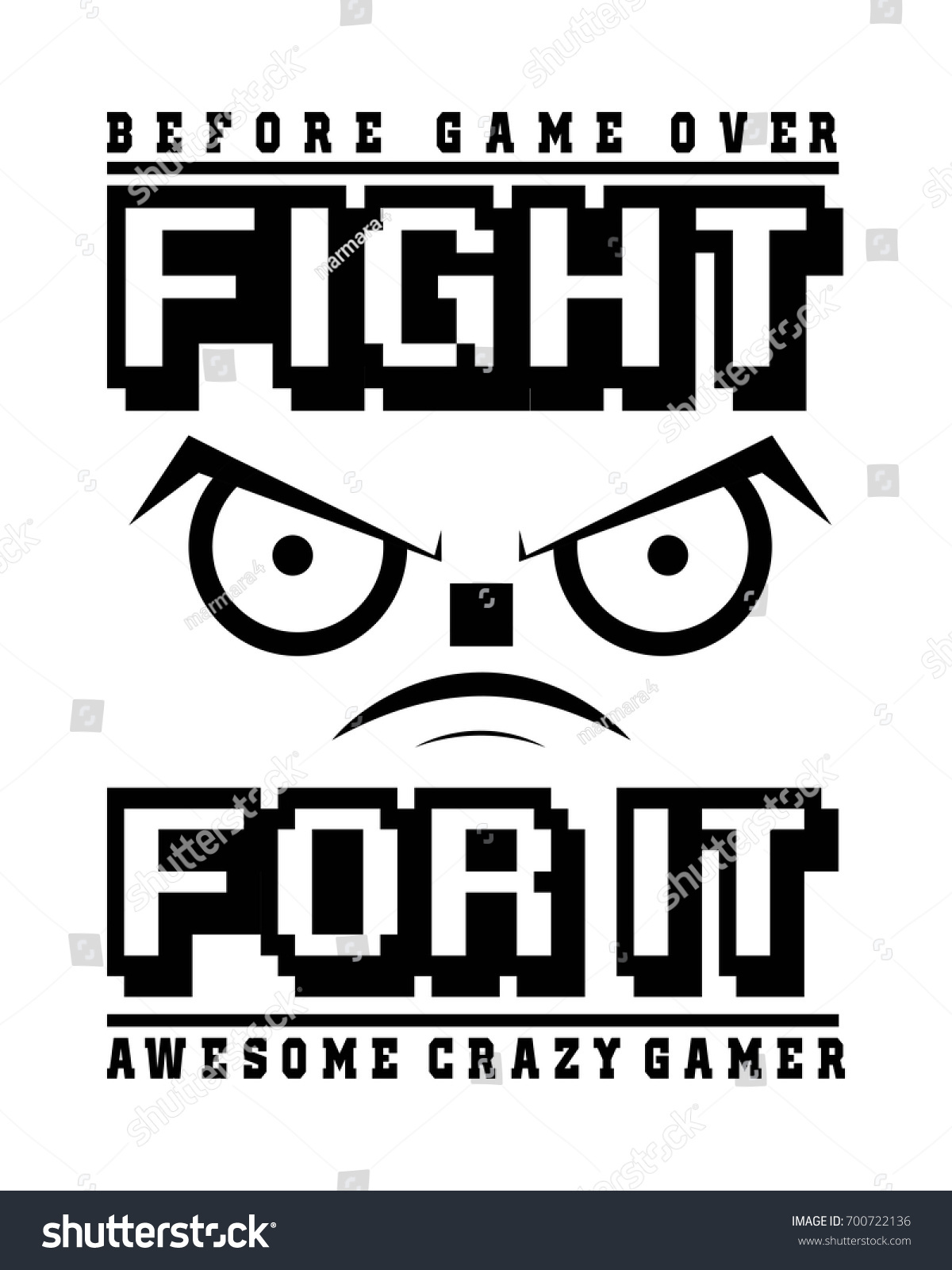Tshirt Graphics Design Computer Game Theme Stock Vector (Royalty Free ...