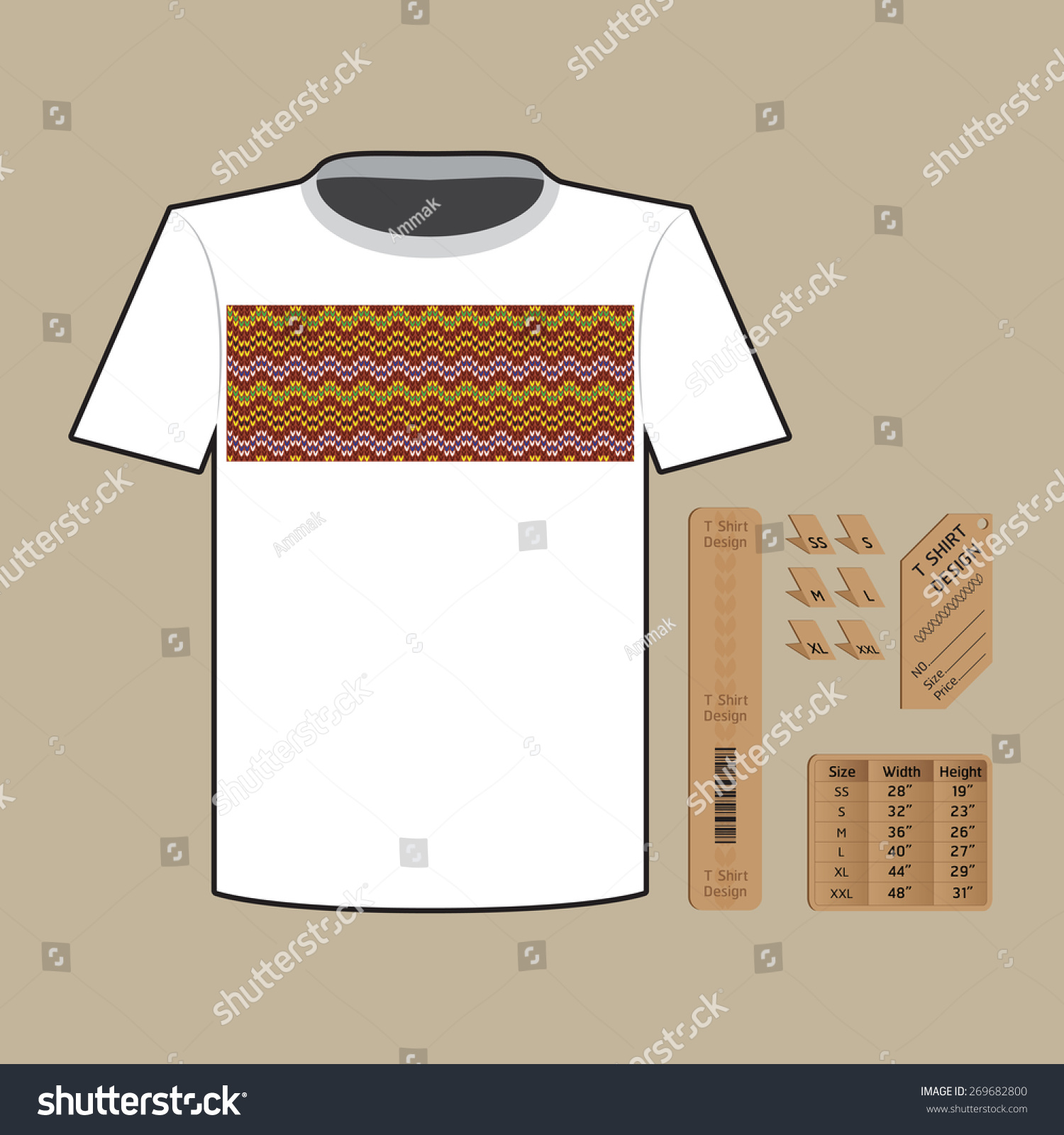 Tshirt Template Design Pattern Vector Stock Vector (Royalty Free ...