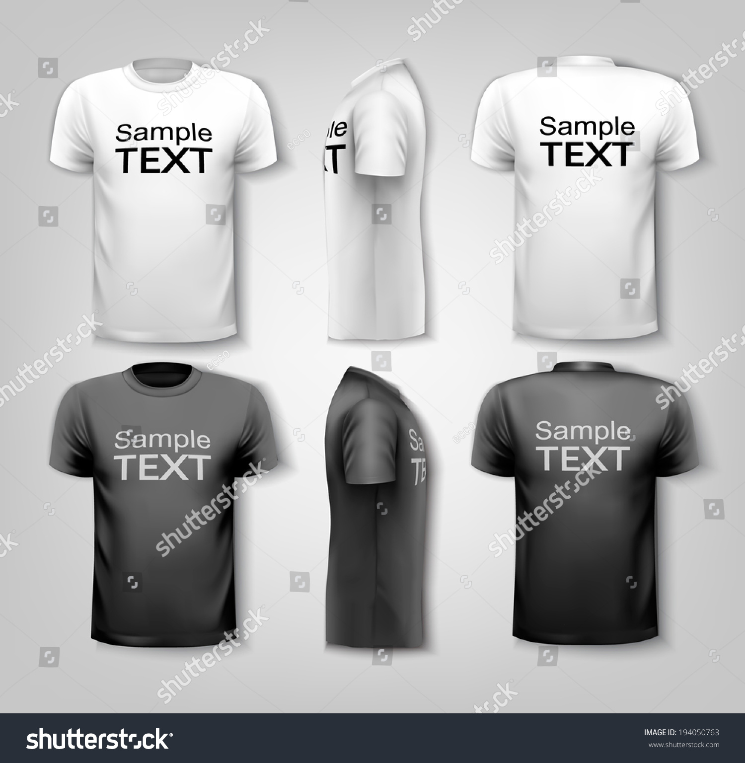 Tshirts Sample Text Space Vector Stock Vector (Royalty Free) 194050763