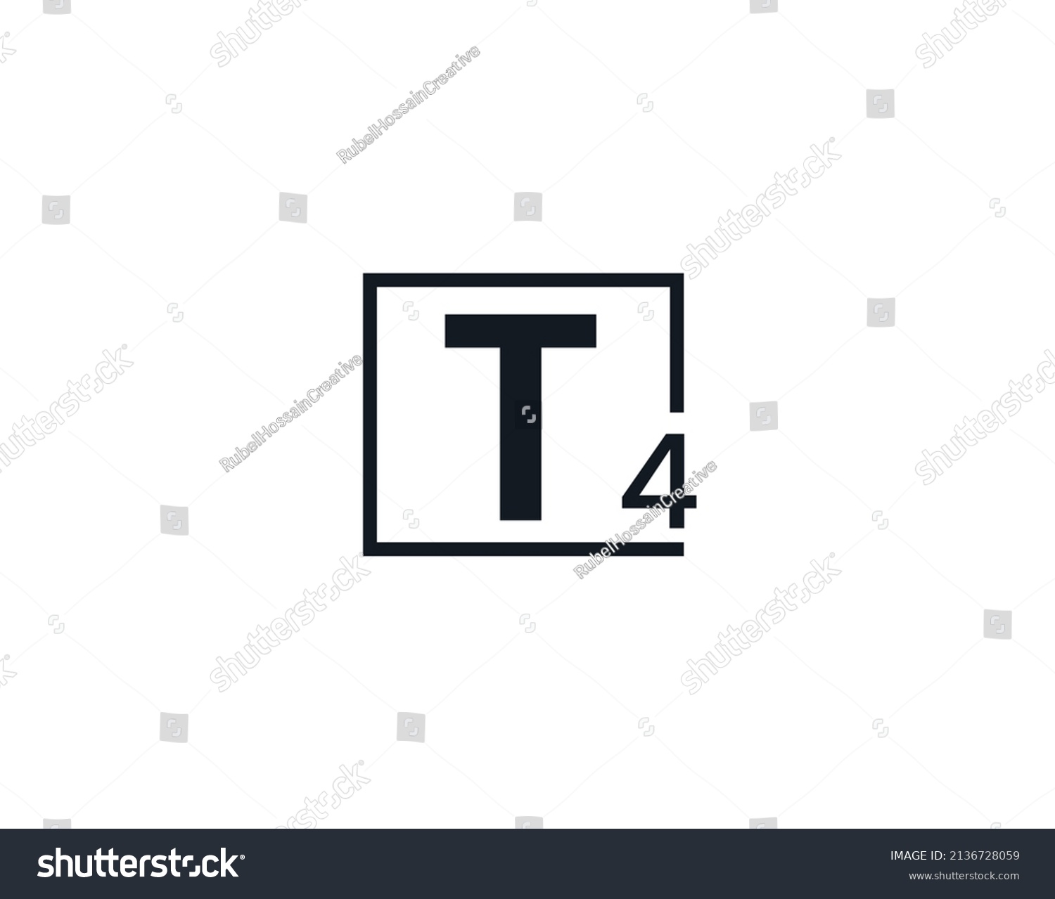 T4 4t Initial Letter Logo Stock Vector (Royalty Free) 2136728059 ...