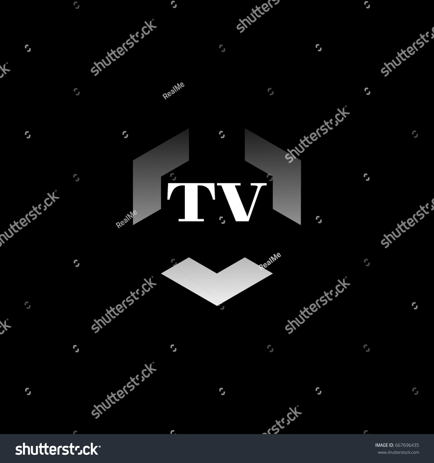 T V Logo Stock Vector (Royalty Free) 667696435 | Shutterstock