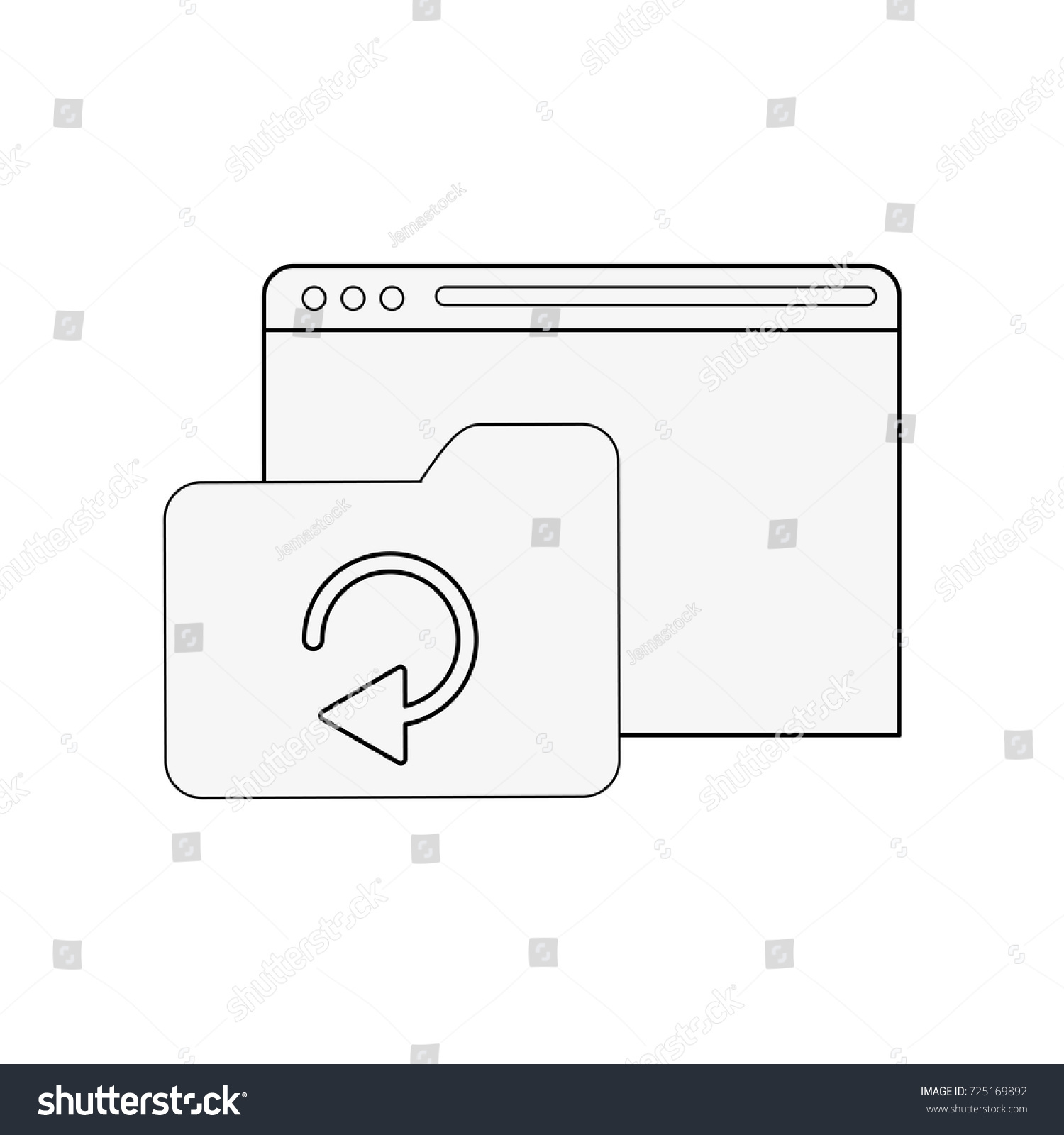 Tab Webpage Website File Folder Icon Stock Vector (Royalty Free ...