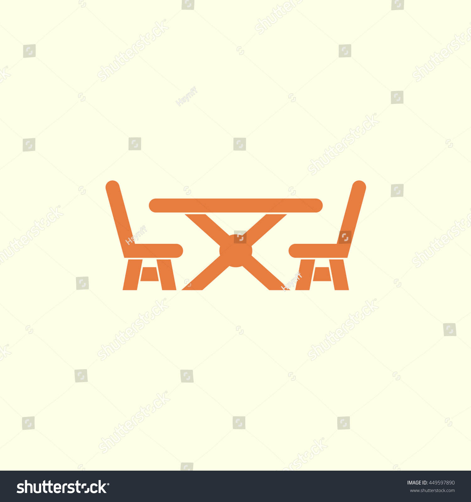 Table Chairs Icon Stock Vector (Royalty Free) 449597890 | Shutterstock