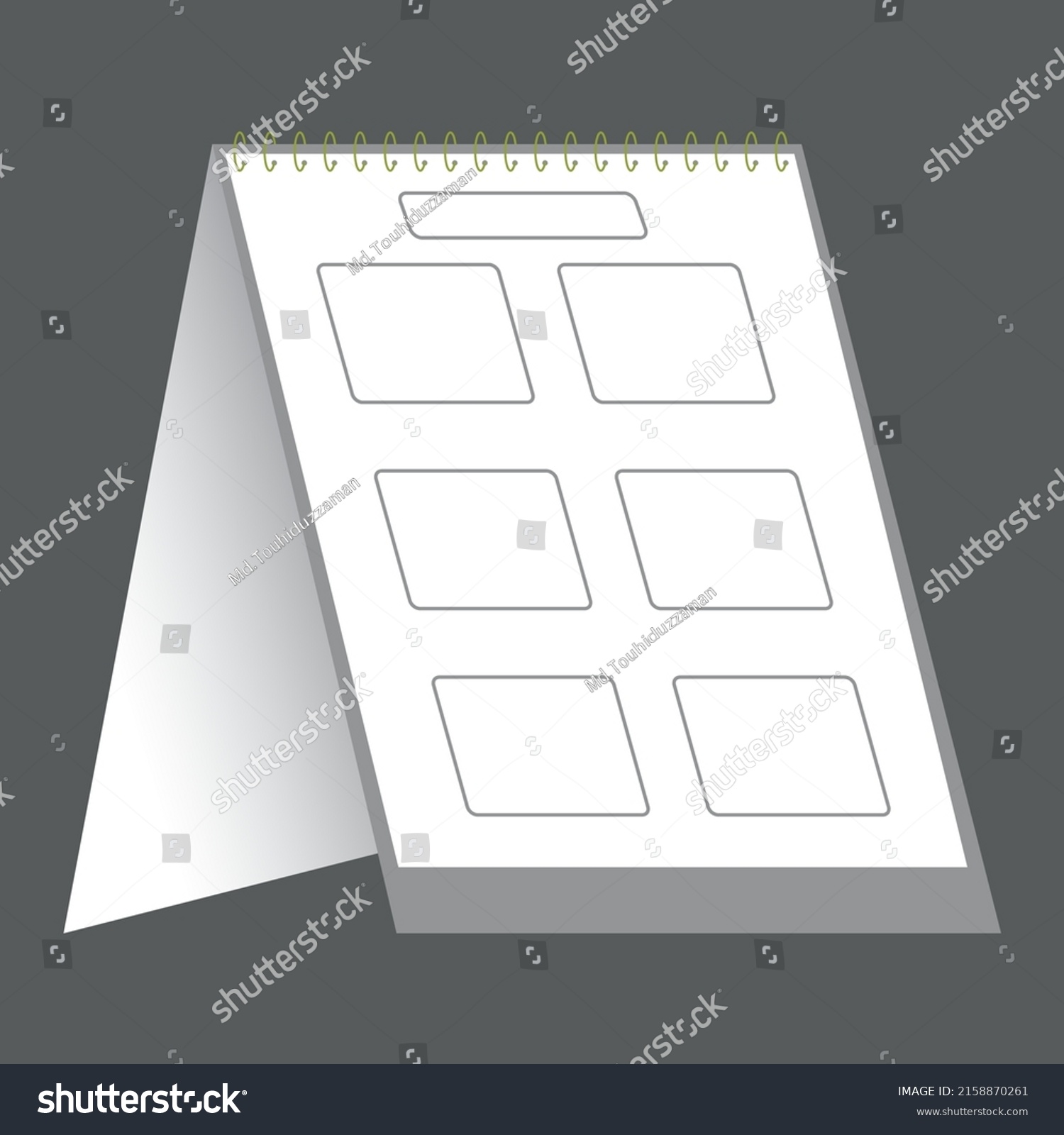 Table Calendar Mokeup Vector Design Templates Stock Vector (Royalty ...