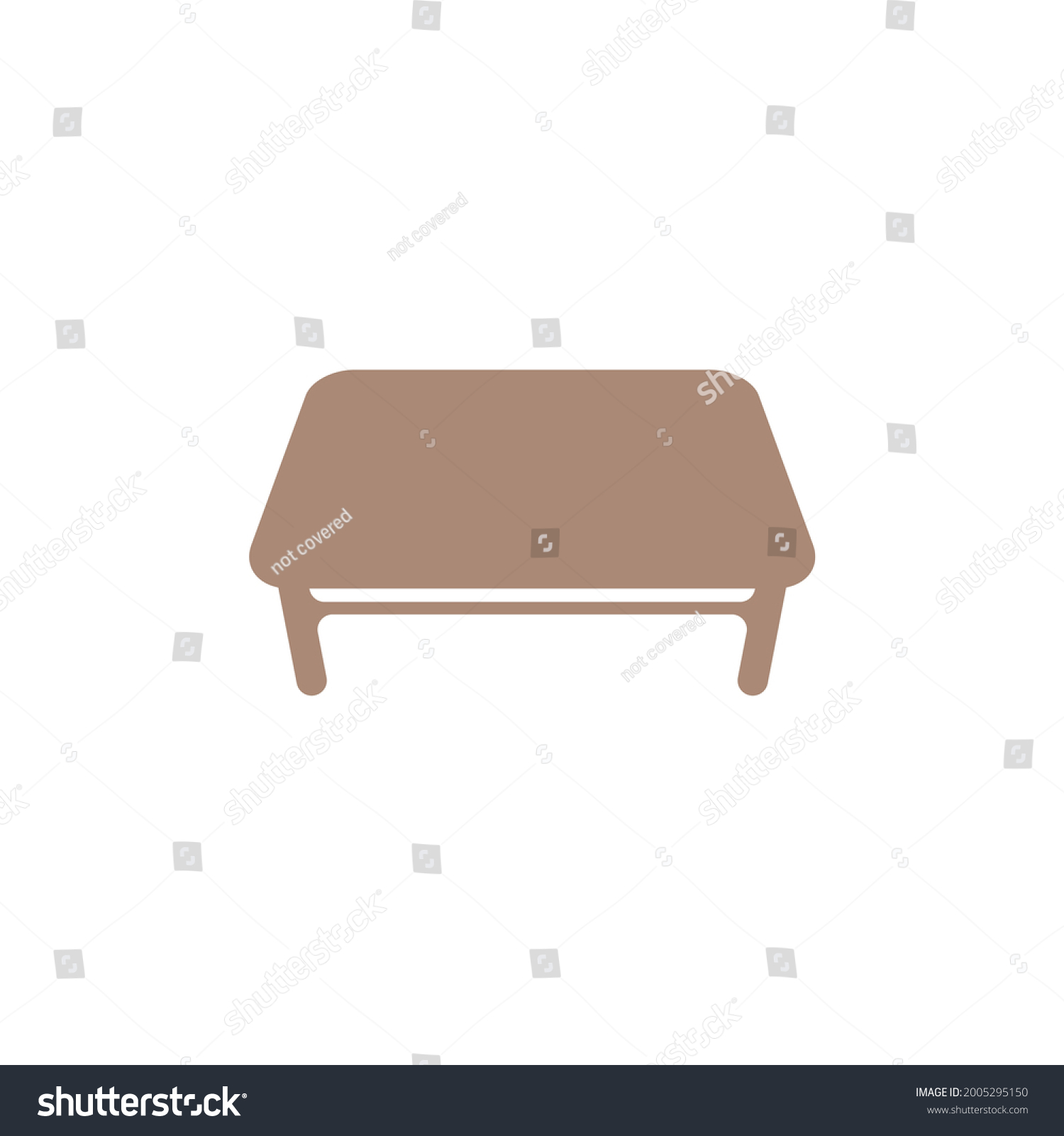 Table Flat Simple Illustration White Background Stock Vector (Royalty ...