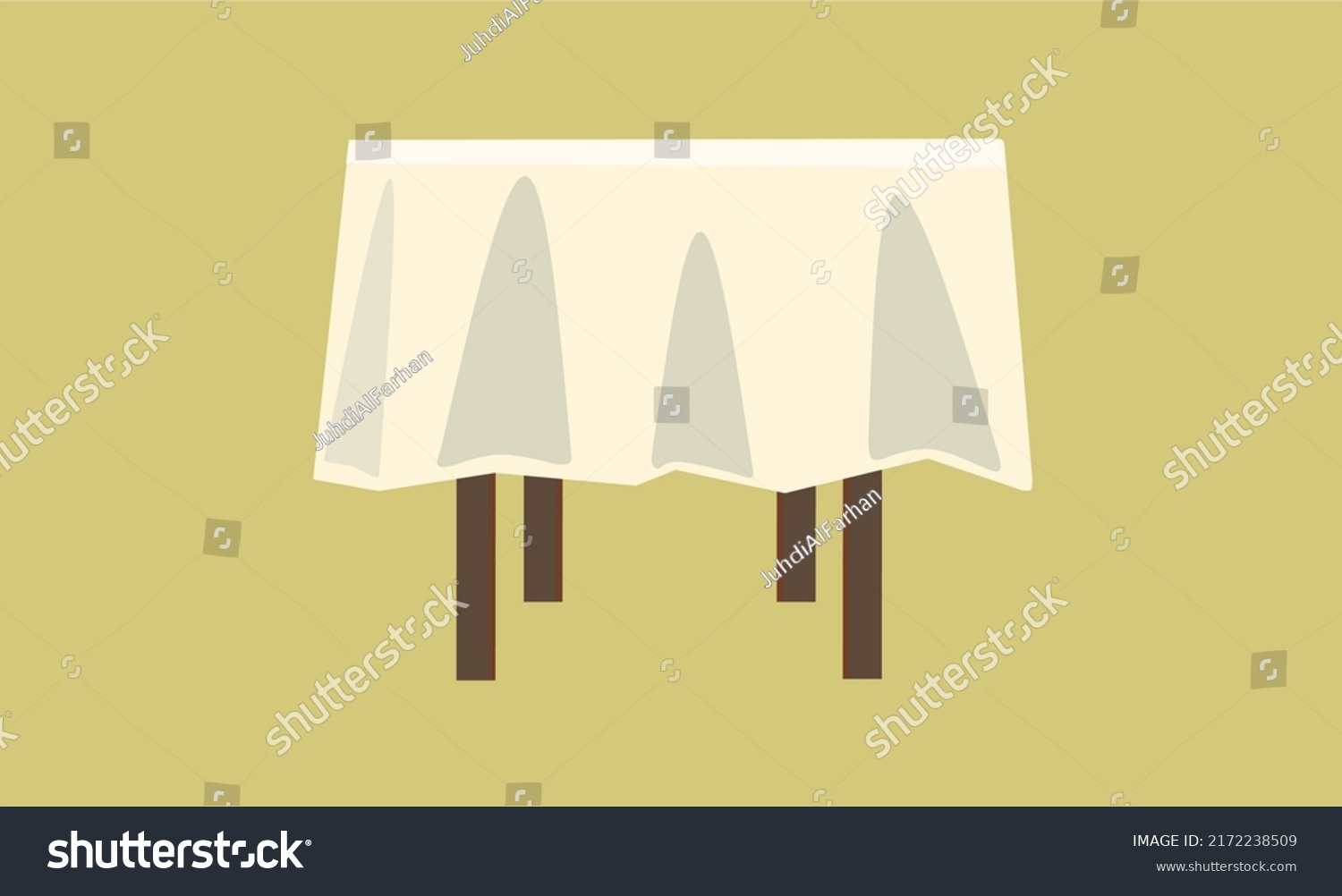 Table Kitchen Flat Style Vector Illustration Stock Vector (Royalty Free ...
