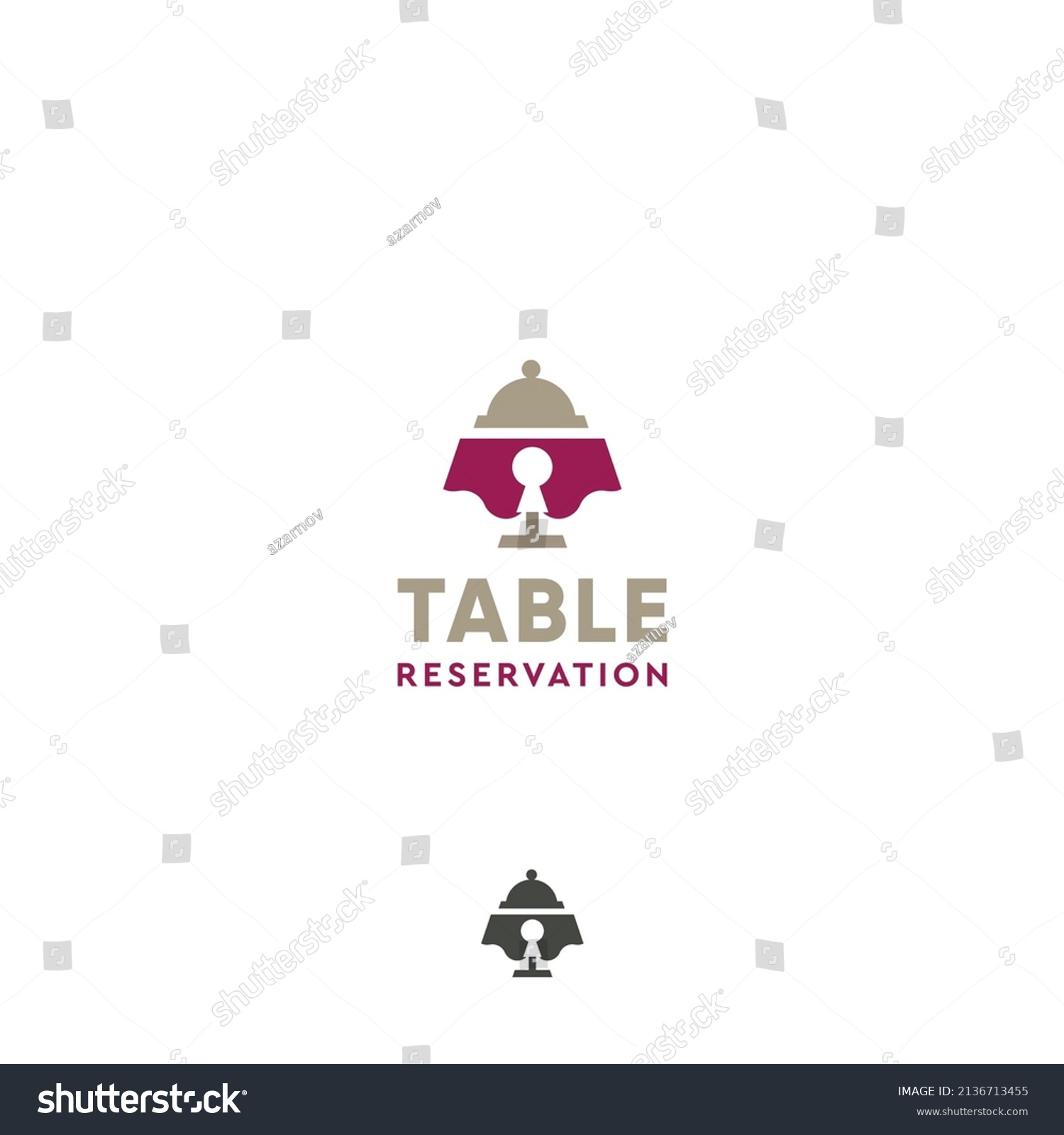 Table Reservation Restaurant Cafe Vector Logo Stock Vector (Royalty ...