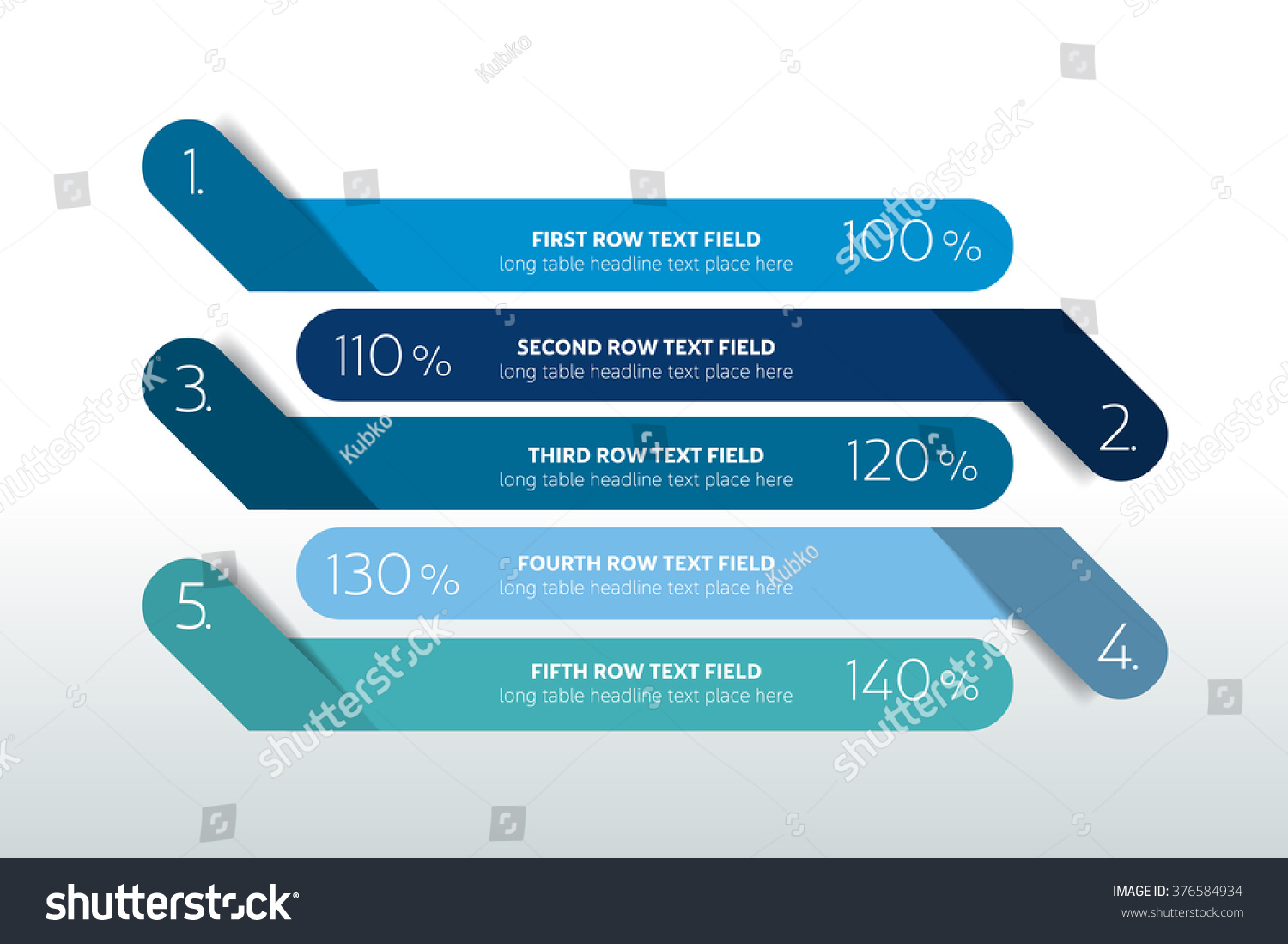 Table Schedule Design Template 5 Row Stock Vector (Royalty Free ...