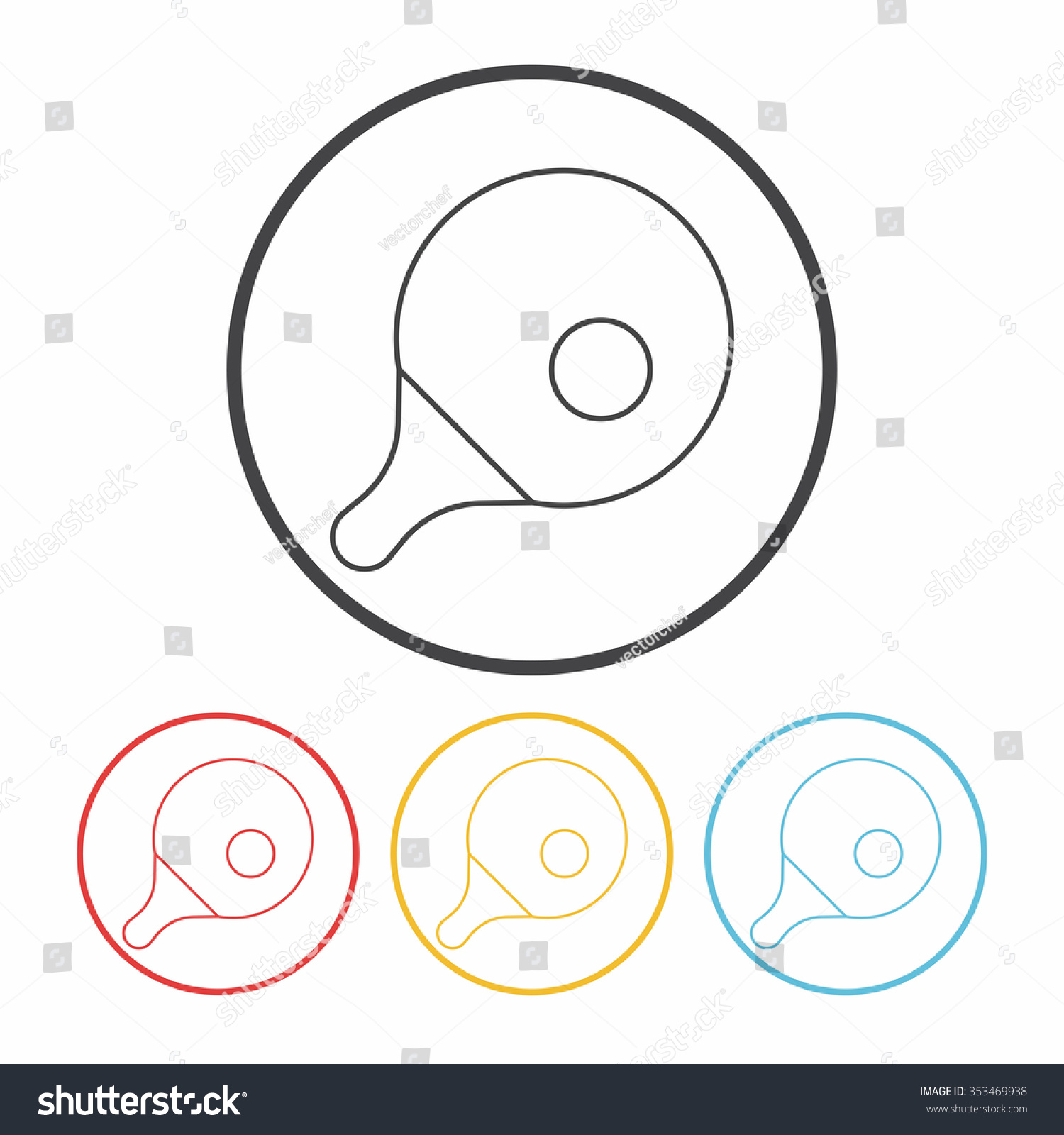 Table Tennis Line Icon Stock Vector (Royalty Free) 353469938 | Shutterstock