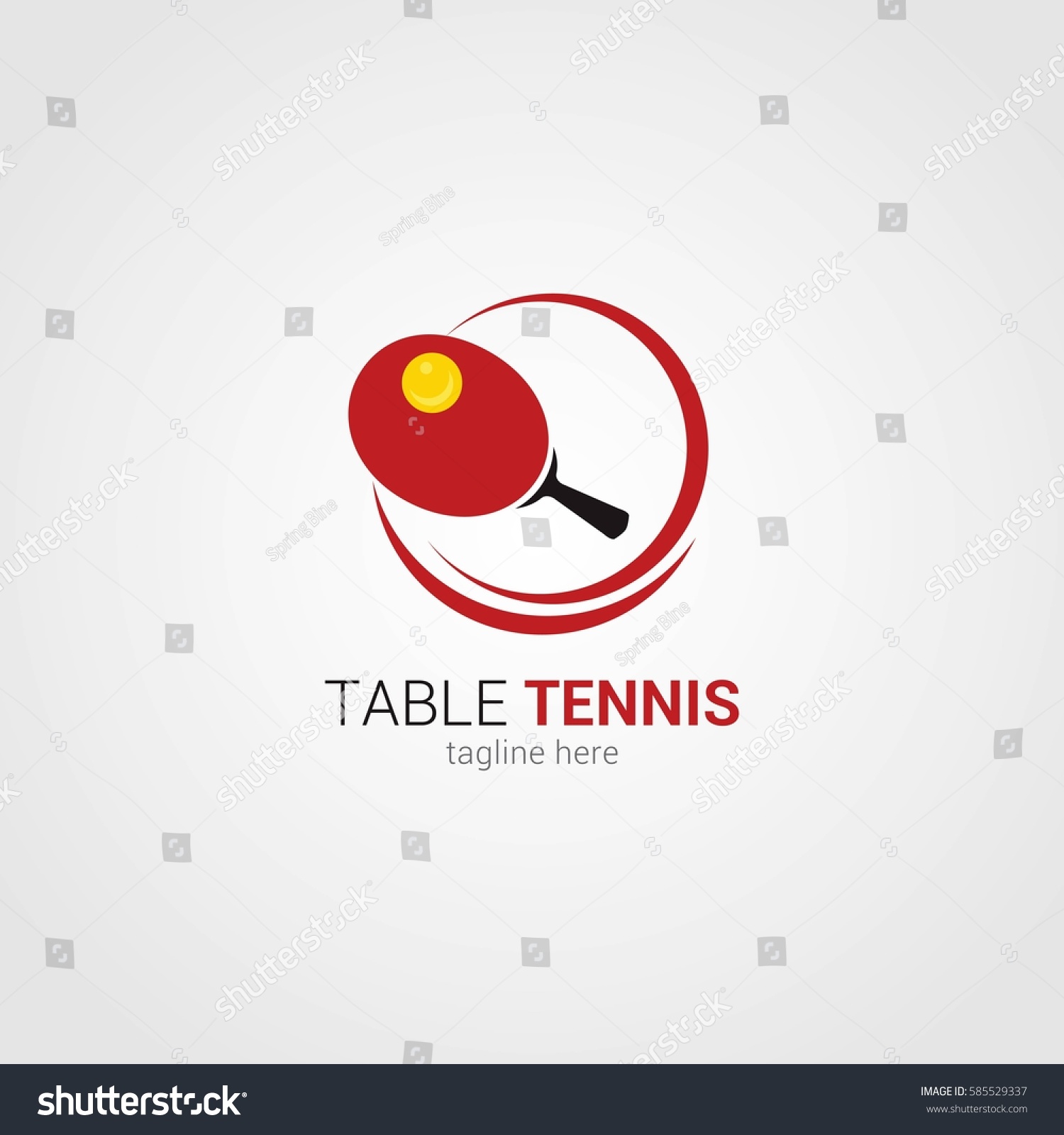 Table Tennis Logo Design Template Vector Stock Vector (Royalty Free ...