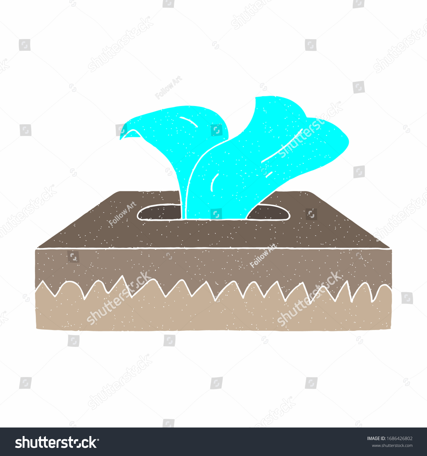 Table Tissue Vector Design Digital Hand Stock Vector (Royalty Free ...