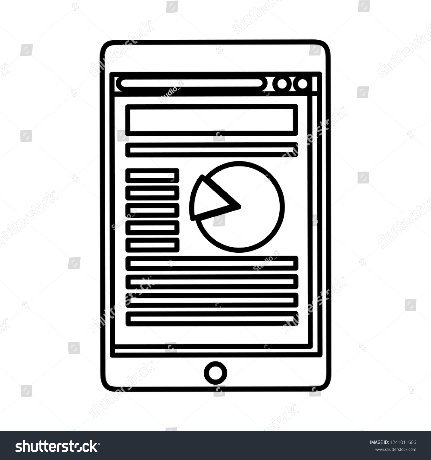 Tablet Device Statistics Stock Vector (Royalty Free) 1241011606