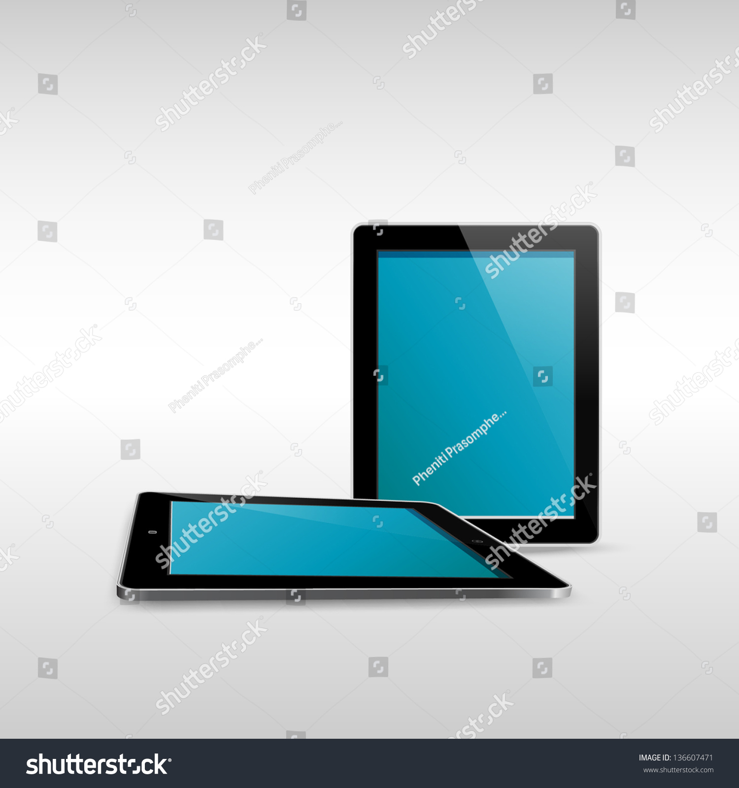 Tablet Illustrator Isolated On White Backgroundeps10 Stock Vector ...