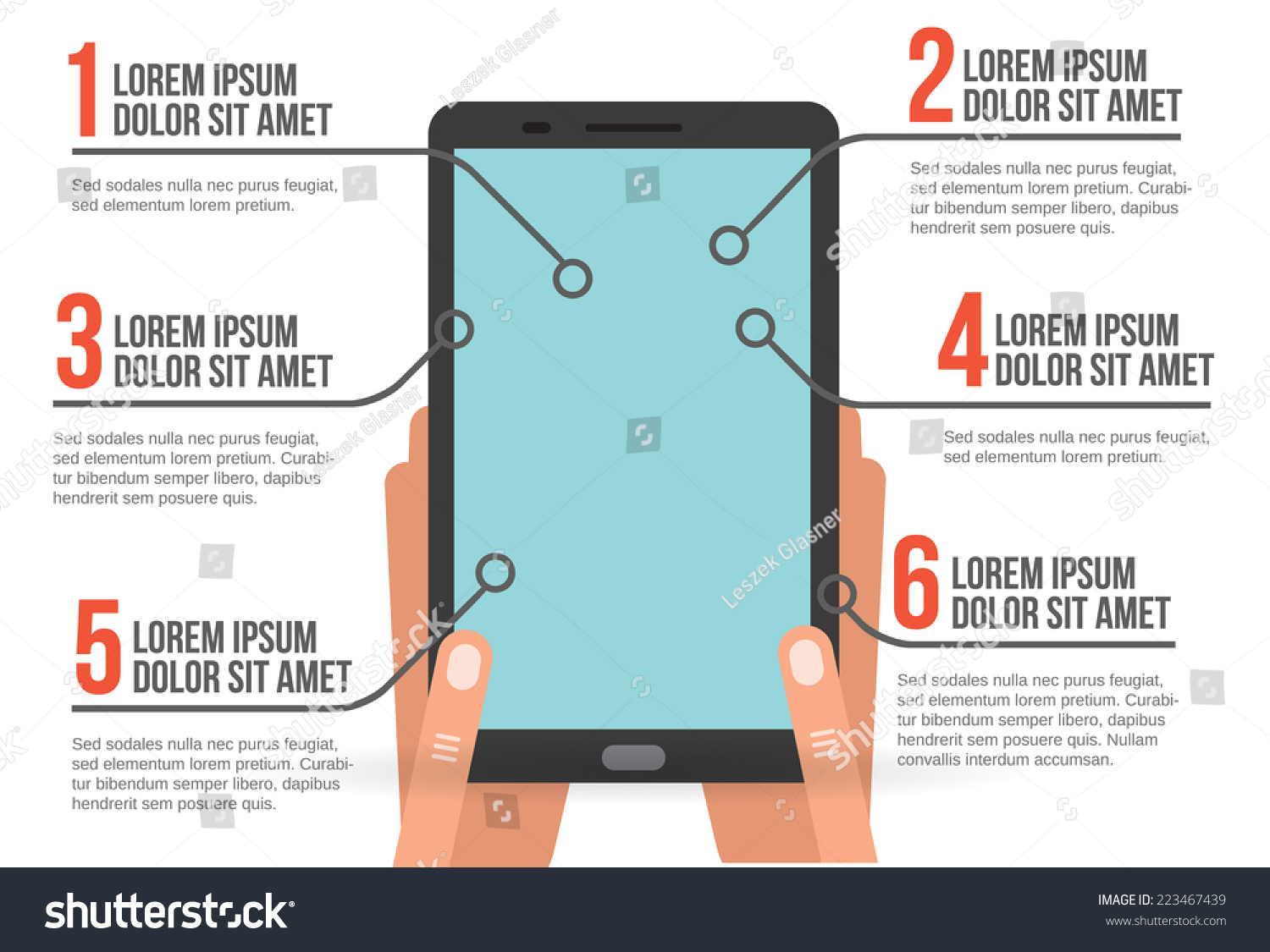 Tablet Infographic Layout Vector Illustration Stock Vector (Royalty ...