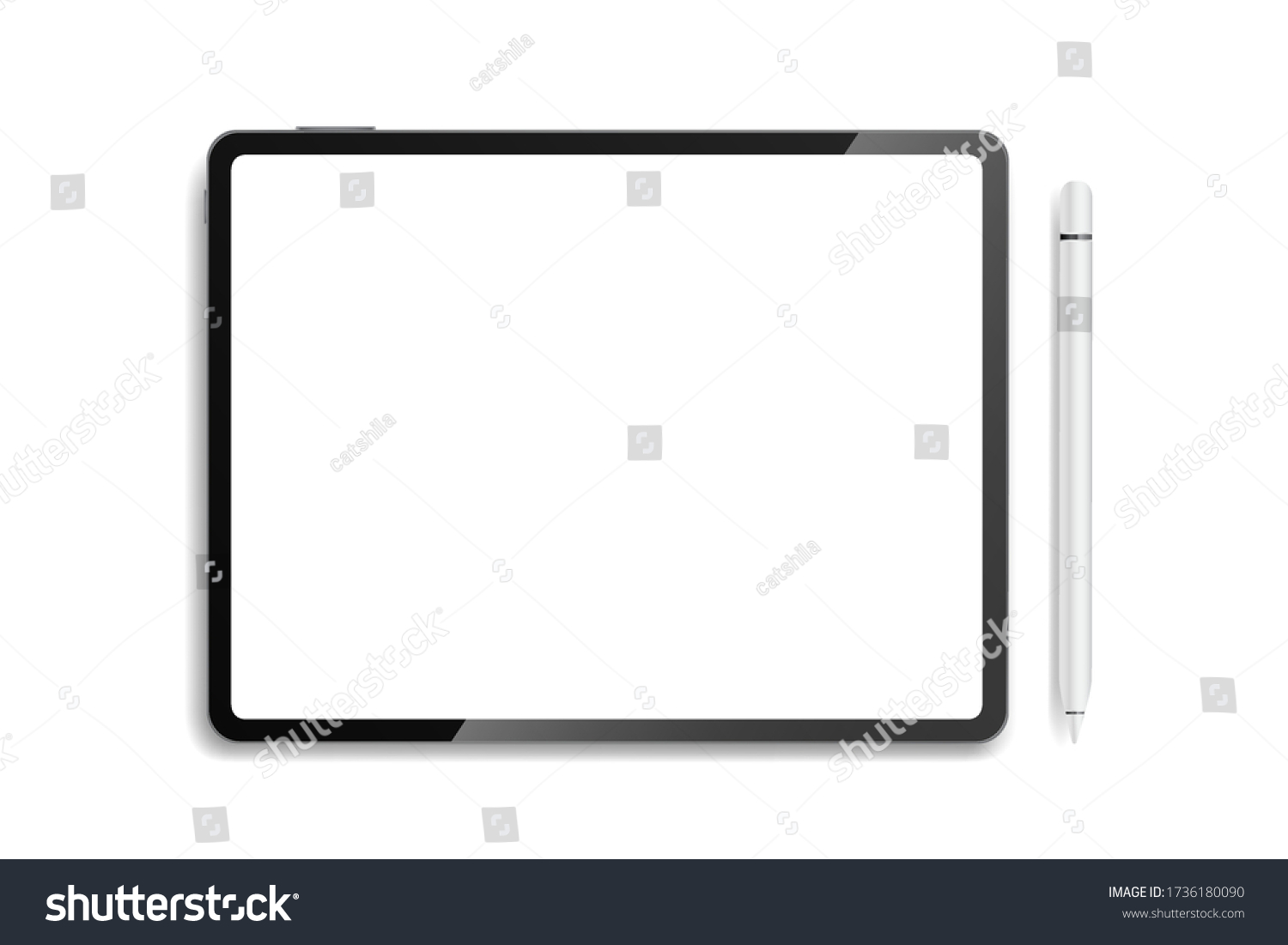Tablet Isometric Perspective View Template Infographics Stock Vector ...