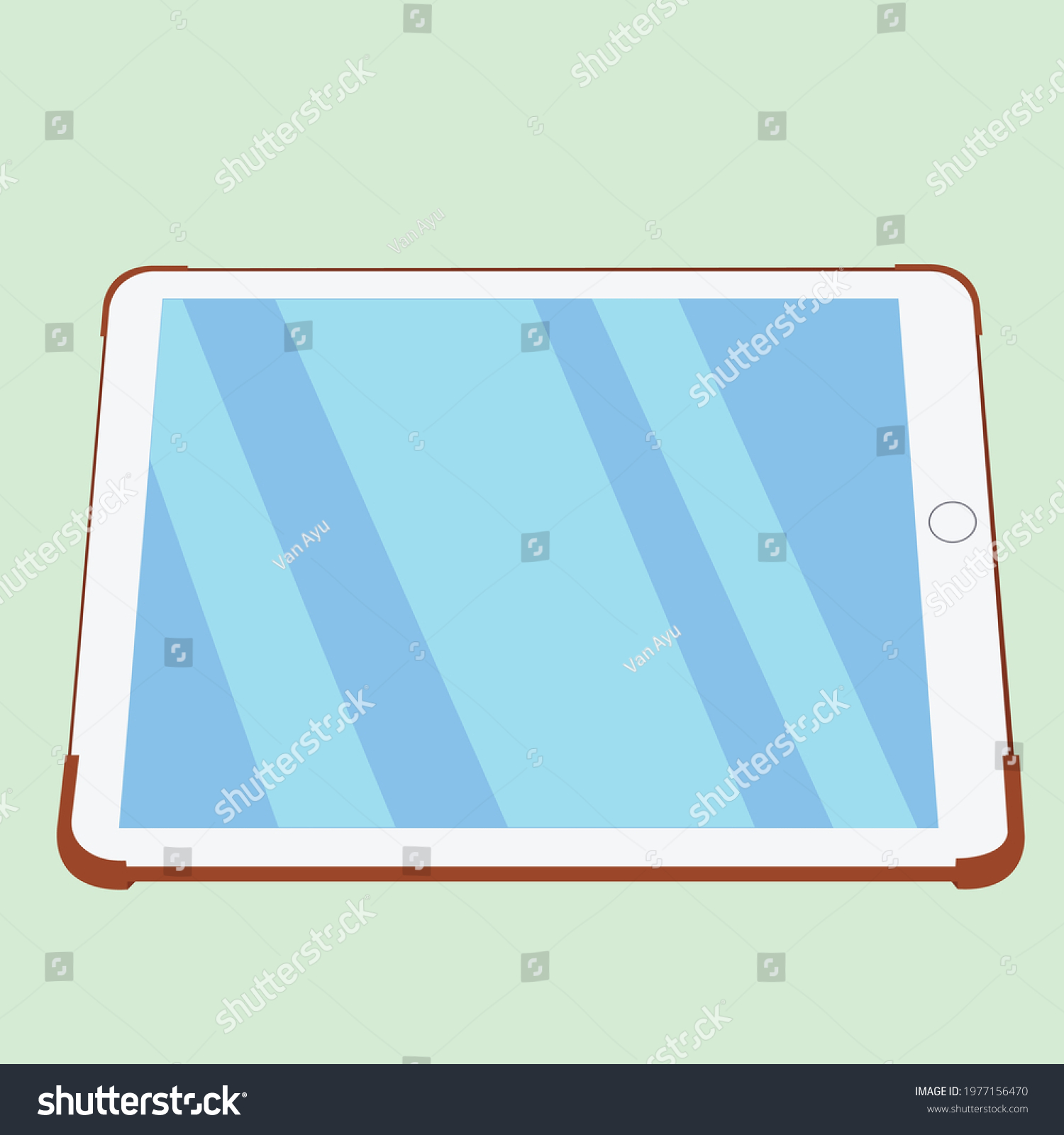Tablet Vector Illustration Front View Stand Stock Vector (Royalty Free ...