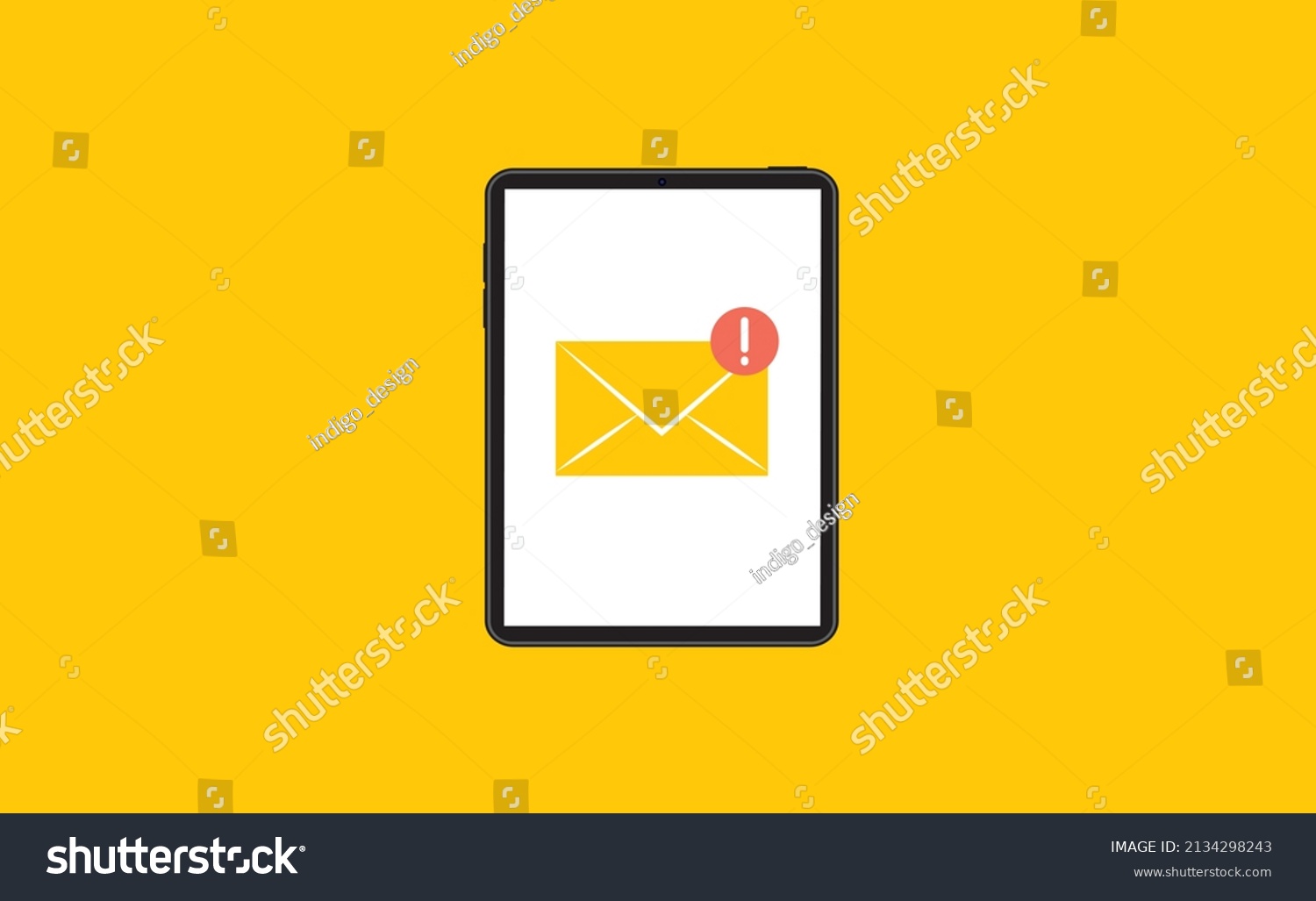 Tablet Email Envelope Tablet Document On Stock Vector (Royalty Free ...