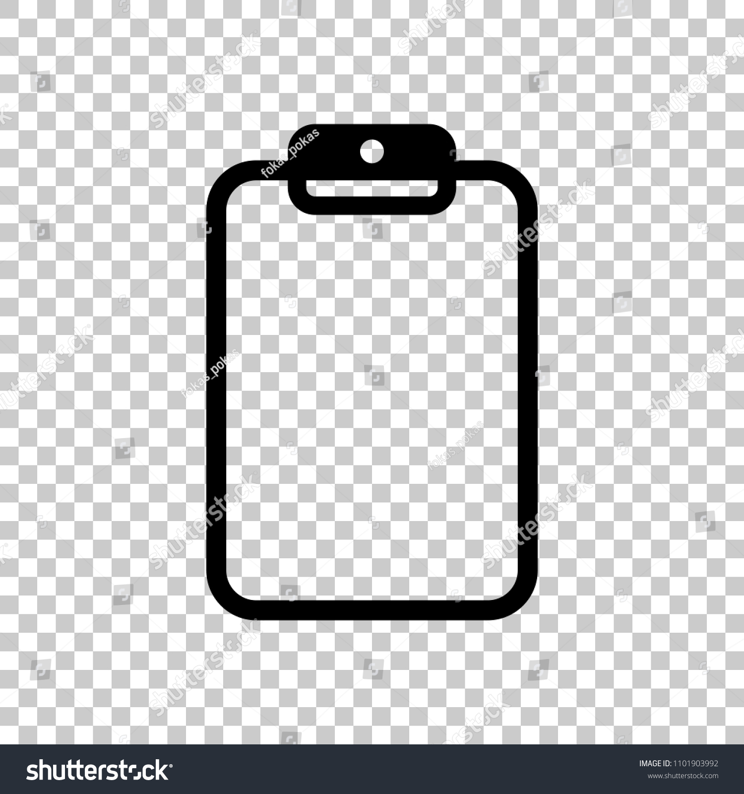 Tablet Paper On Transparent Background Stock Vector (Royalty Free ...