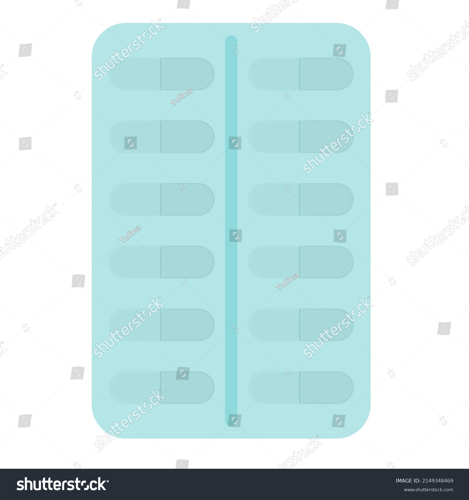Tablets Blister Pack Flat Vector Illustration Stock Vector (Royalty ...
