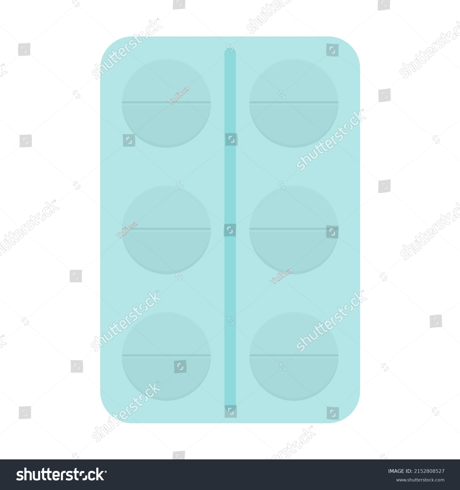 Tablets Blister Pack Flat Vector Illustration Stock Vector (Royalty ...