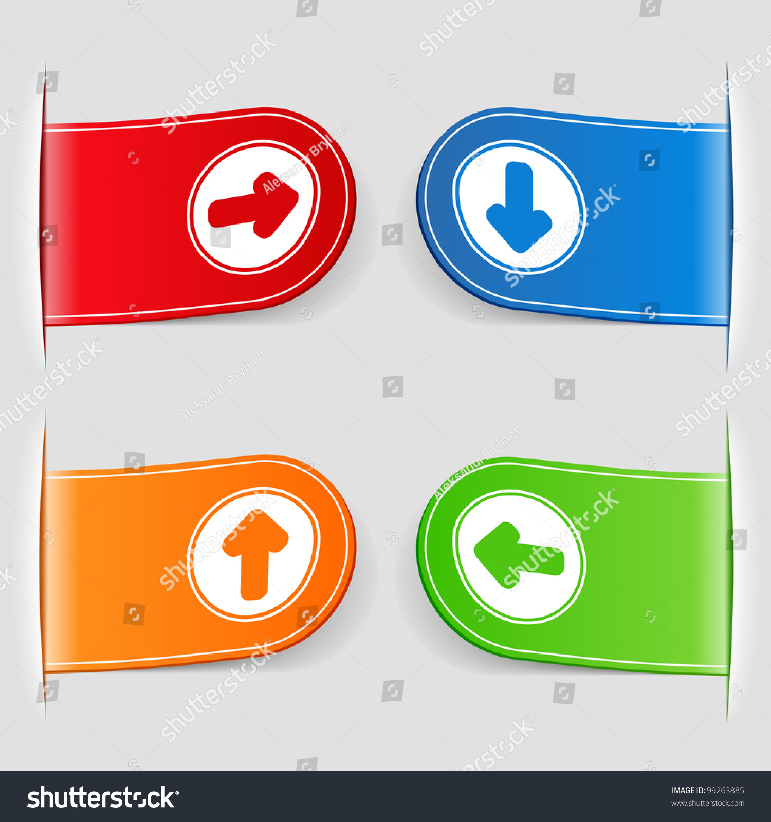 Tabs Arrows Vector Eps10 Illustration Stock Vector (Royalty Free) 99263885