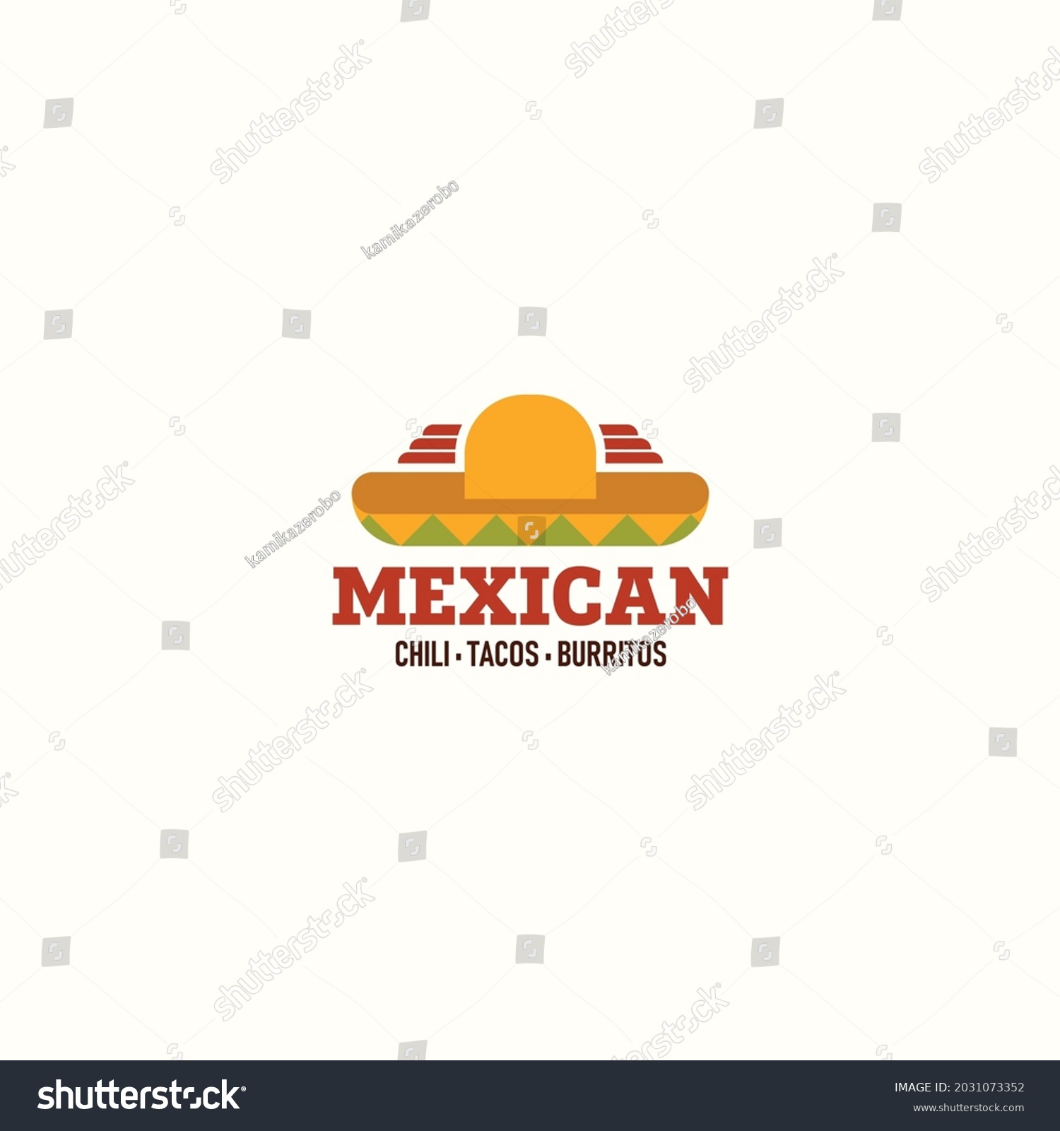 Taco Logo Color Vector Emblem Stock Vector (Royalty Free) 2031073352 ...