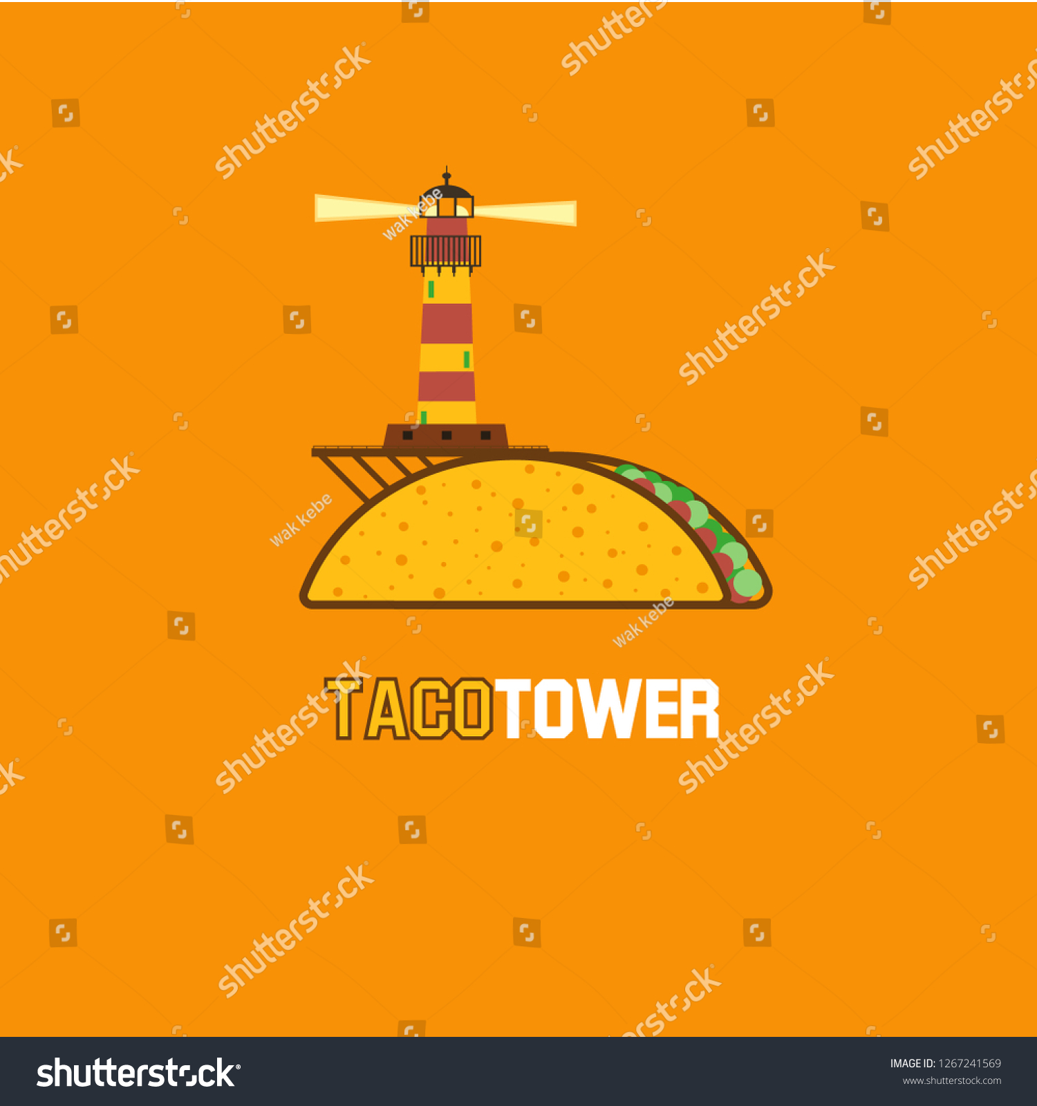 Taco Tower Logo Ideas Stock Vector (Royalty Free) 1267241569