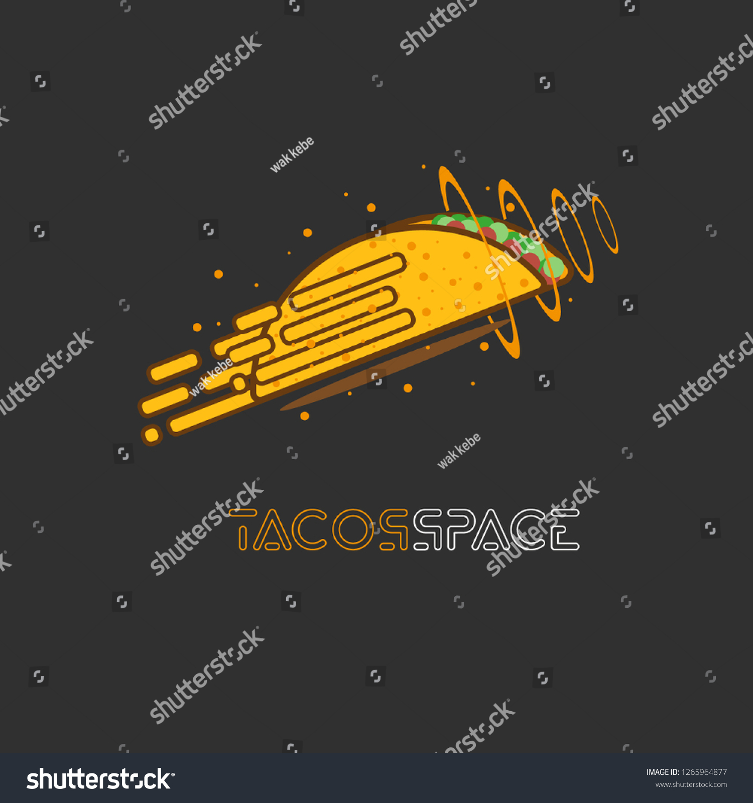 Tacos Space Logo Ideas Stock Vector (Royalty Free) 1265964877 ...