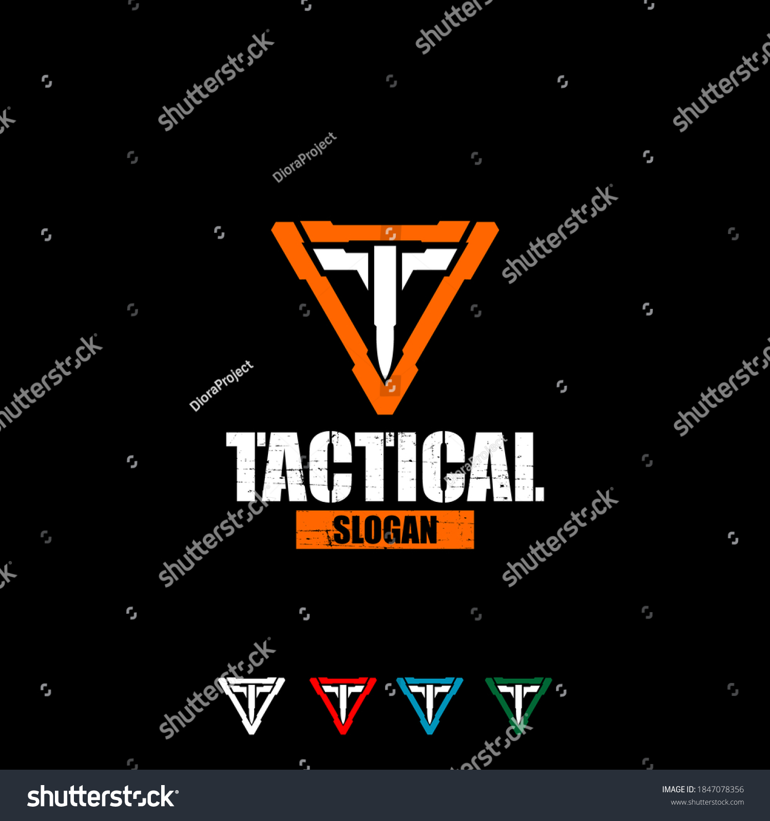 concepto de logotipo táctico, logotipo de: vector de stock (libre de regalías) 1847078356