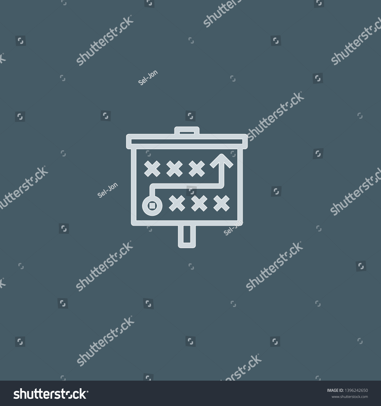 Tactics Vector Icon Tactics Concept Stroke Stock Vector (Royalty Free ...