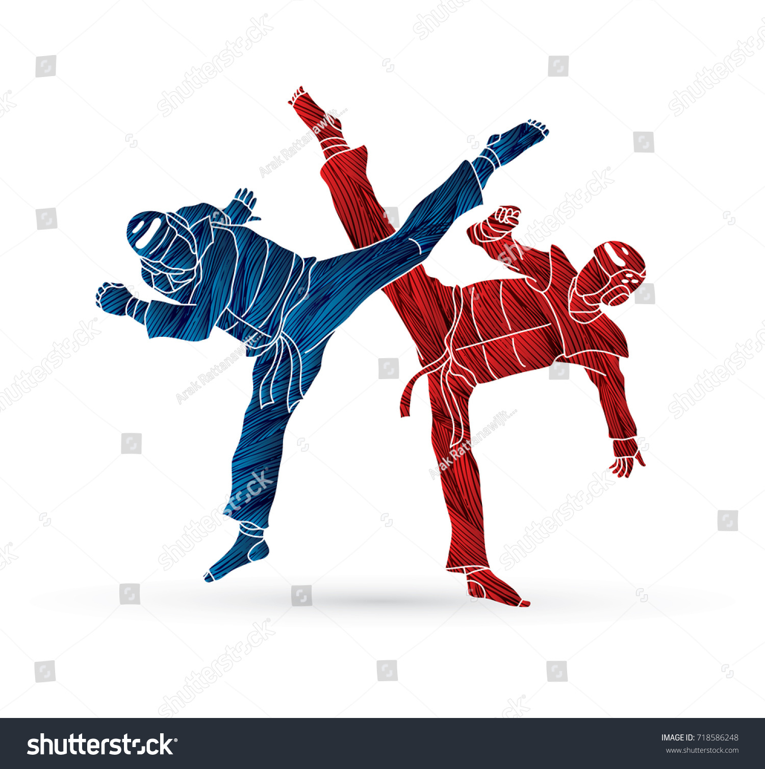 2,882 Fighting two warriors Stock Illustrations, Images & Vectors ...