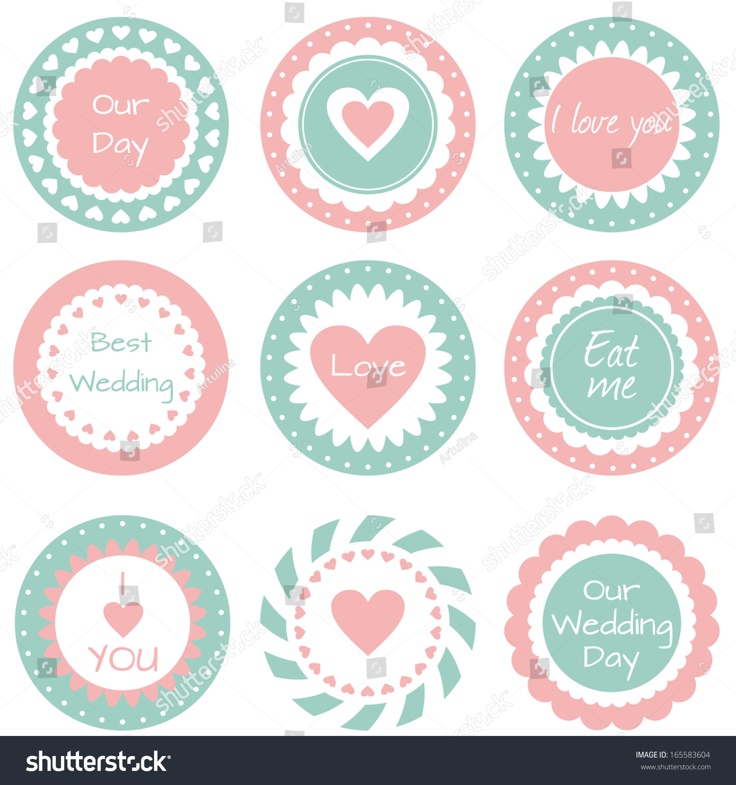 Tags Wedding Stock Vector (Royalty Free) 165583604