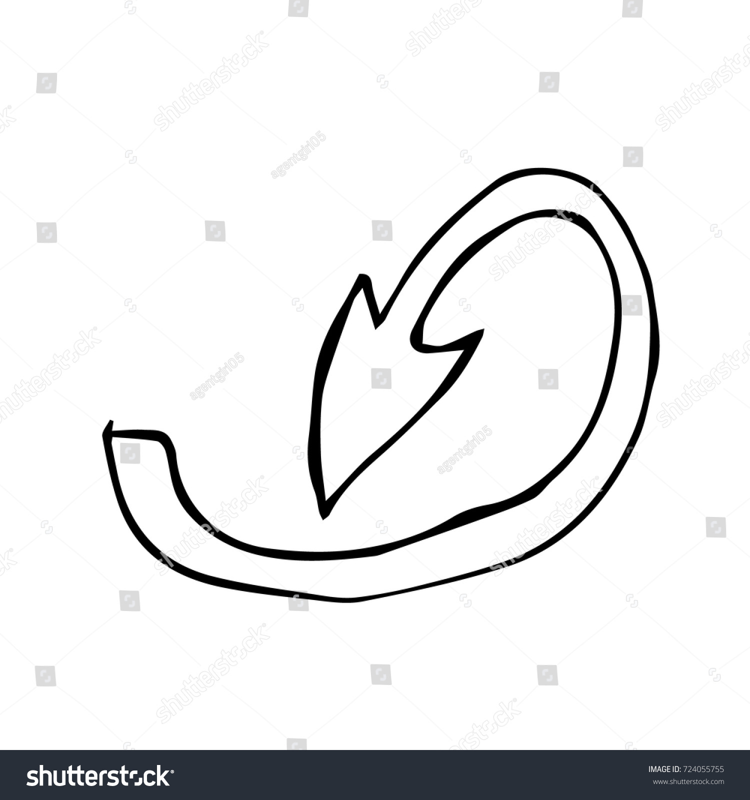Tail Devil Vector Illustration Devil Tail Stock Vector 724055755 ...